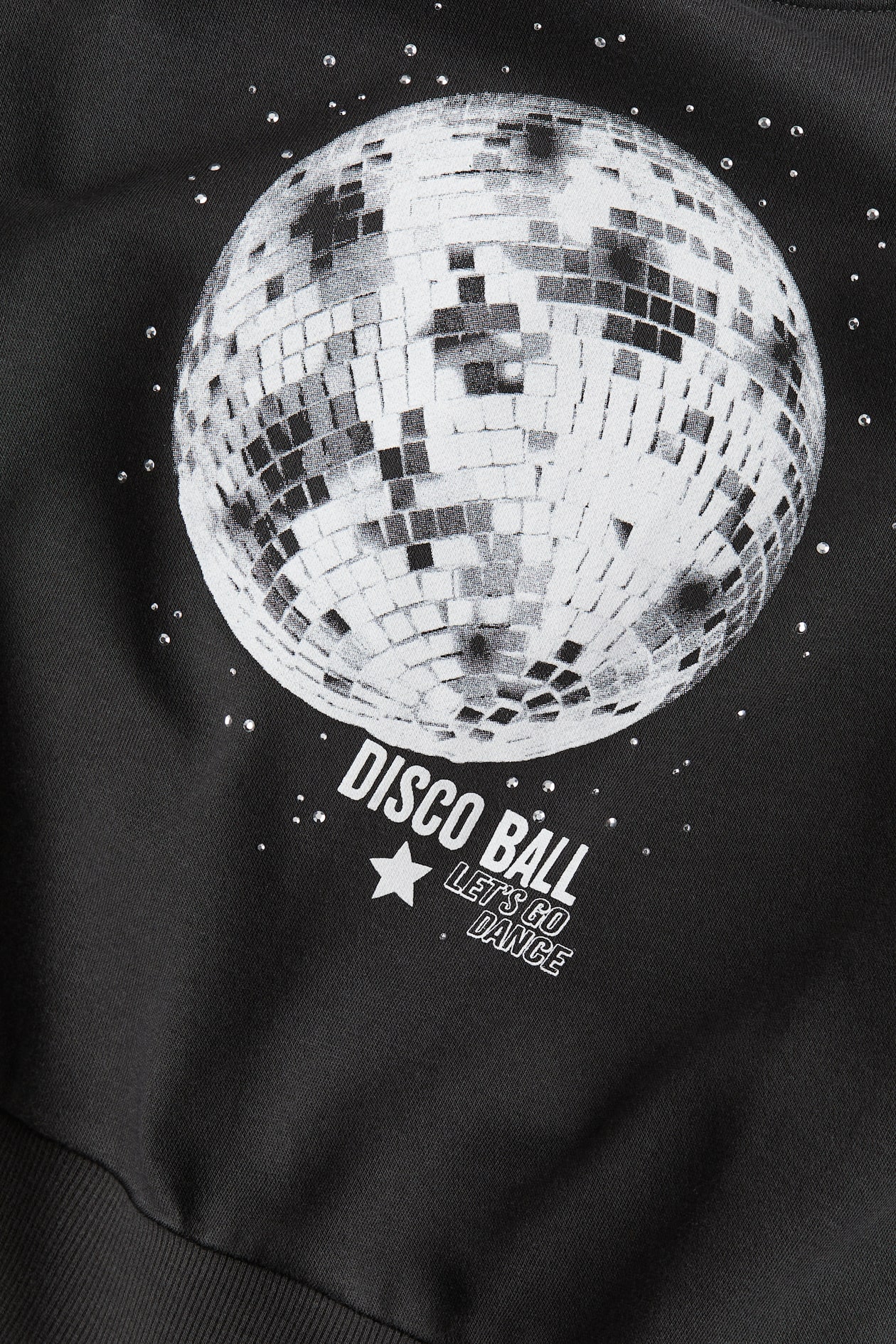 Sweatshirt with Motif - Dark gray/disco ball - Kids | H&M US
