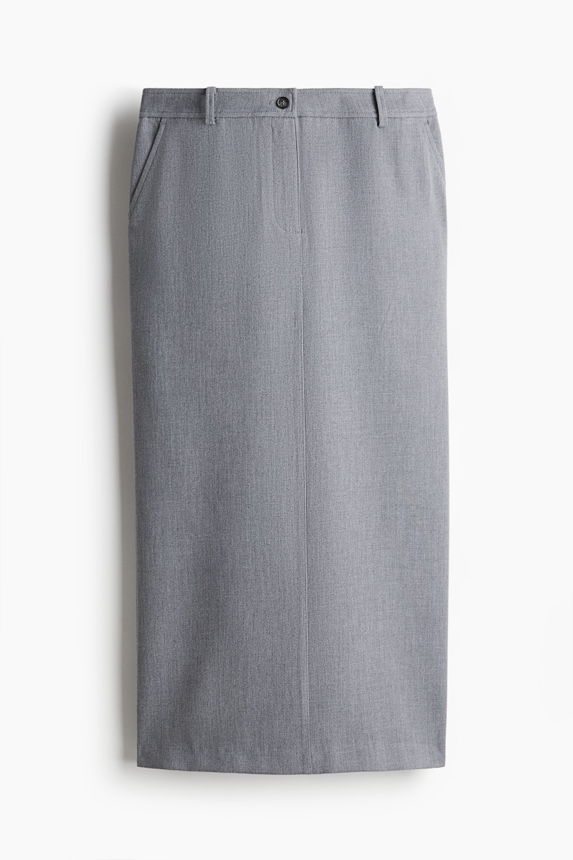 Twill pencil skirt - Grey marl - Ladies | H&M IN