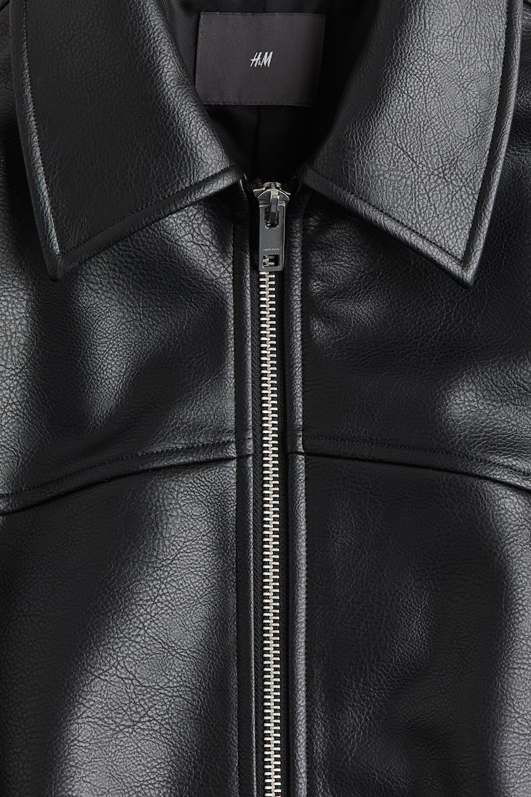 Regular Fit Coated Jacket - Black - Men | H&M US