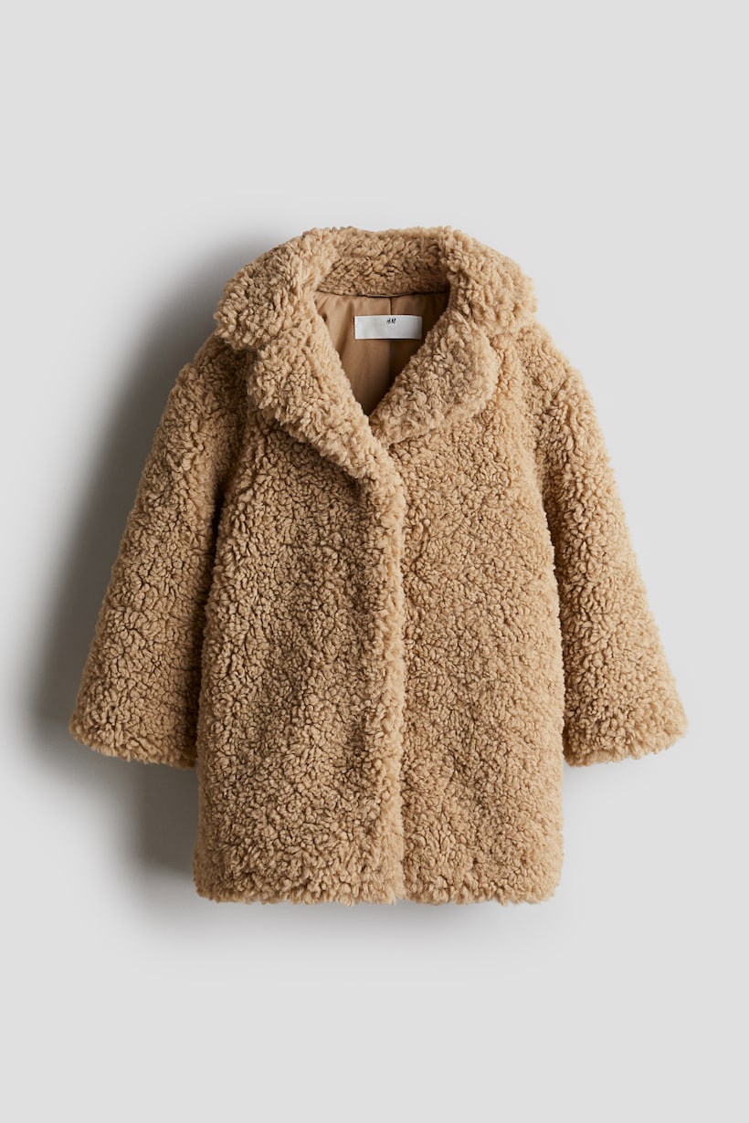 Teddy Fleece Coat - Beige - Kids | H&M US