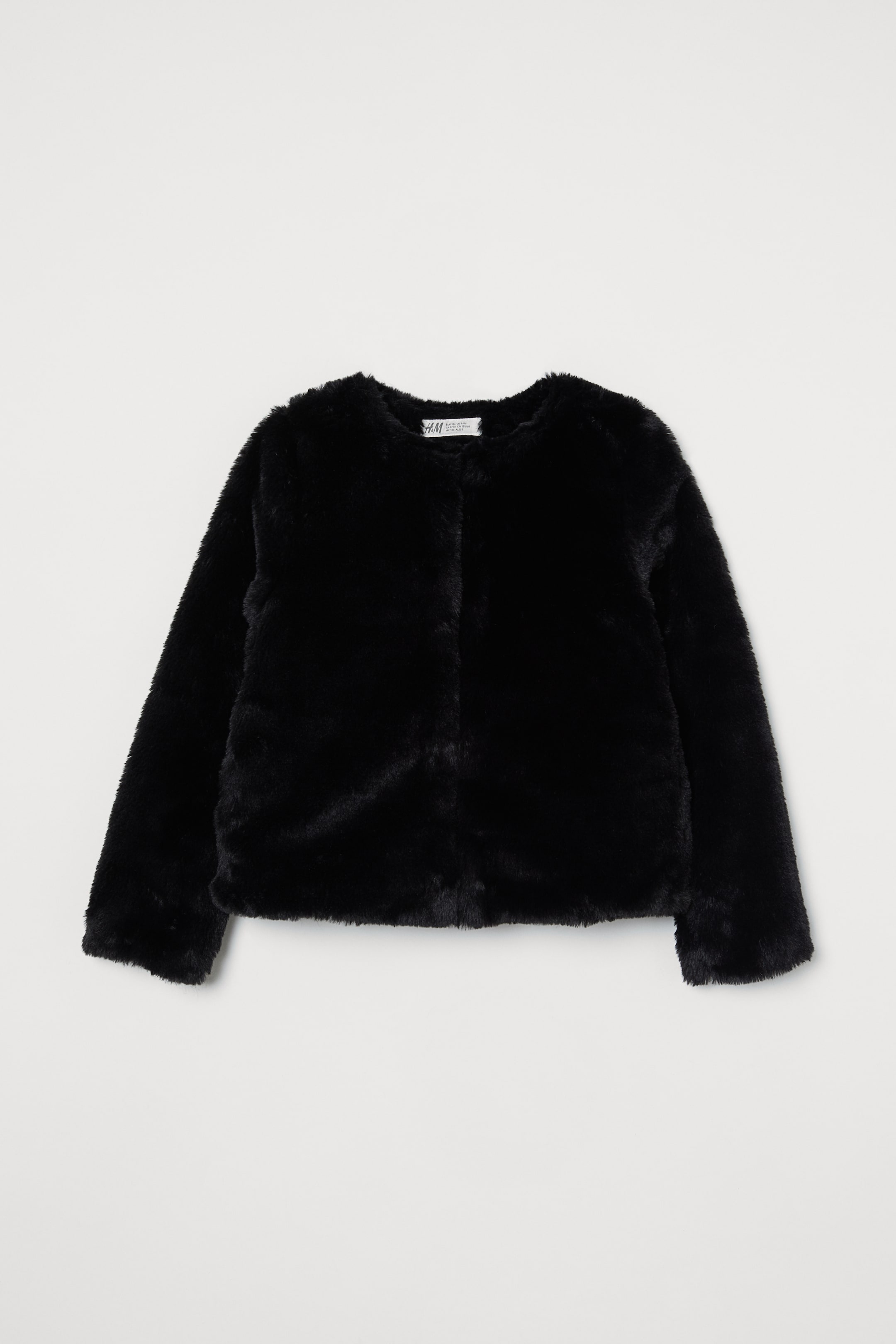 Faux fur jacket - Black - Kids | H&M HK