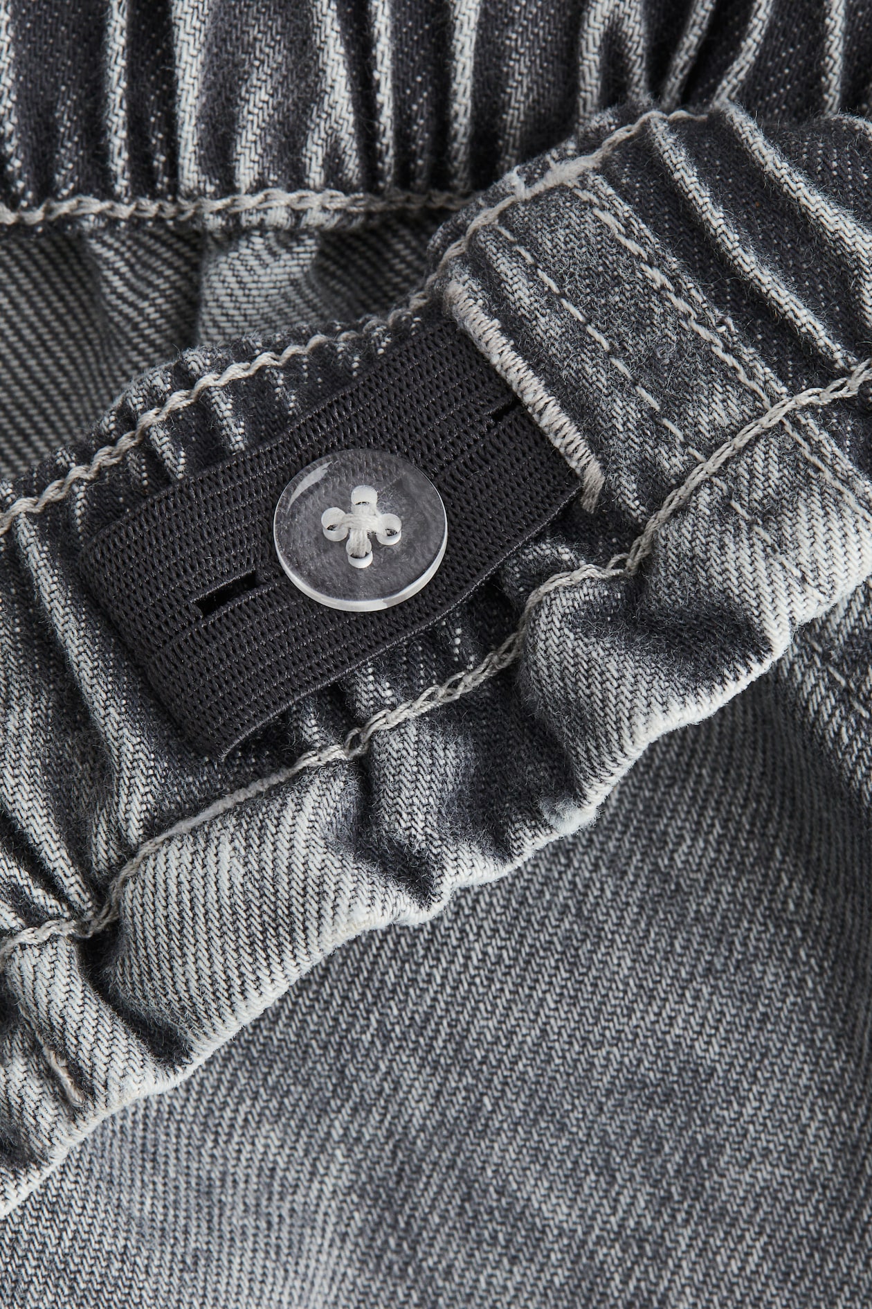 Light denim gray/bows Wide Leg Paper-Bag Jeans for kids | H&M PH