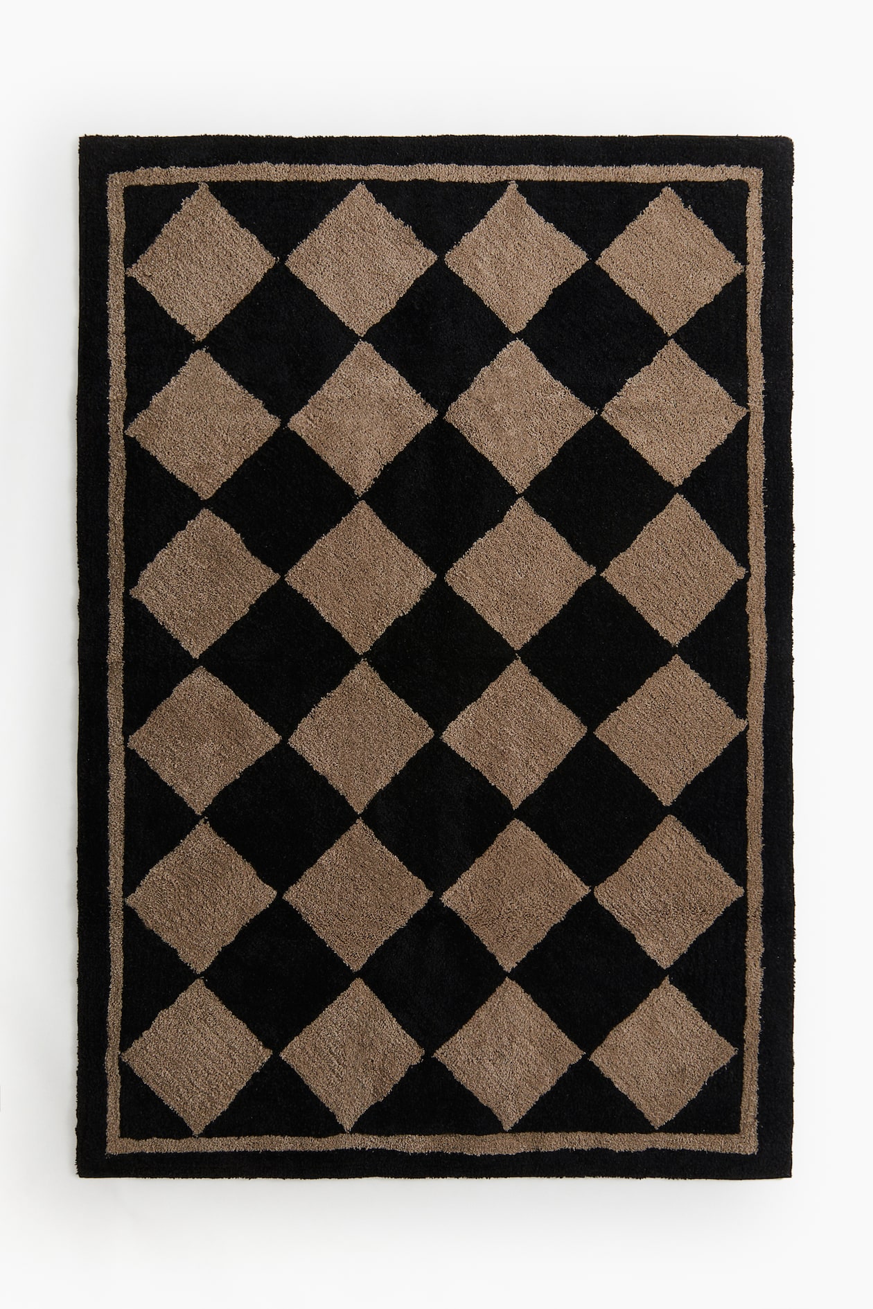 Harlequin-patterned wool-blend rug - Beige/Harlequin-patterned - Home ...
