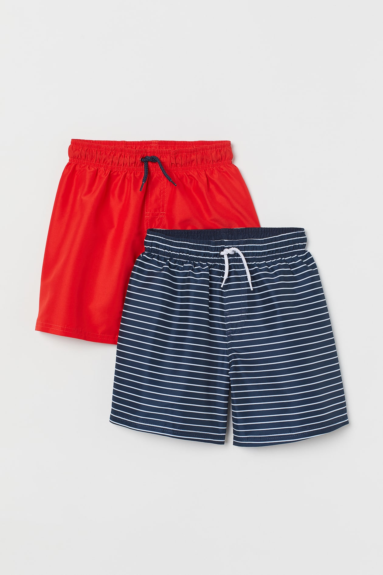 2er-Pack Badeshorts - Dunkelblau/Weiß gestreift - Kids | H&M DE