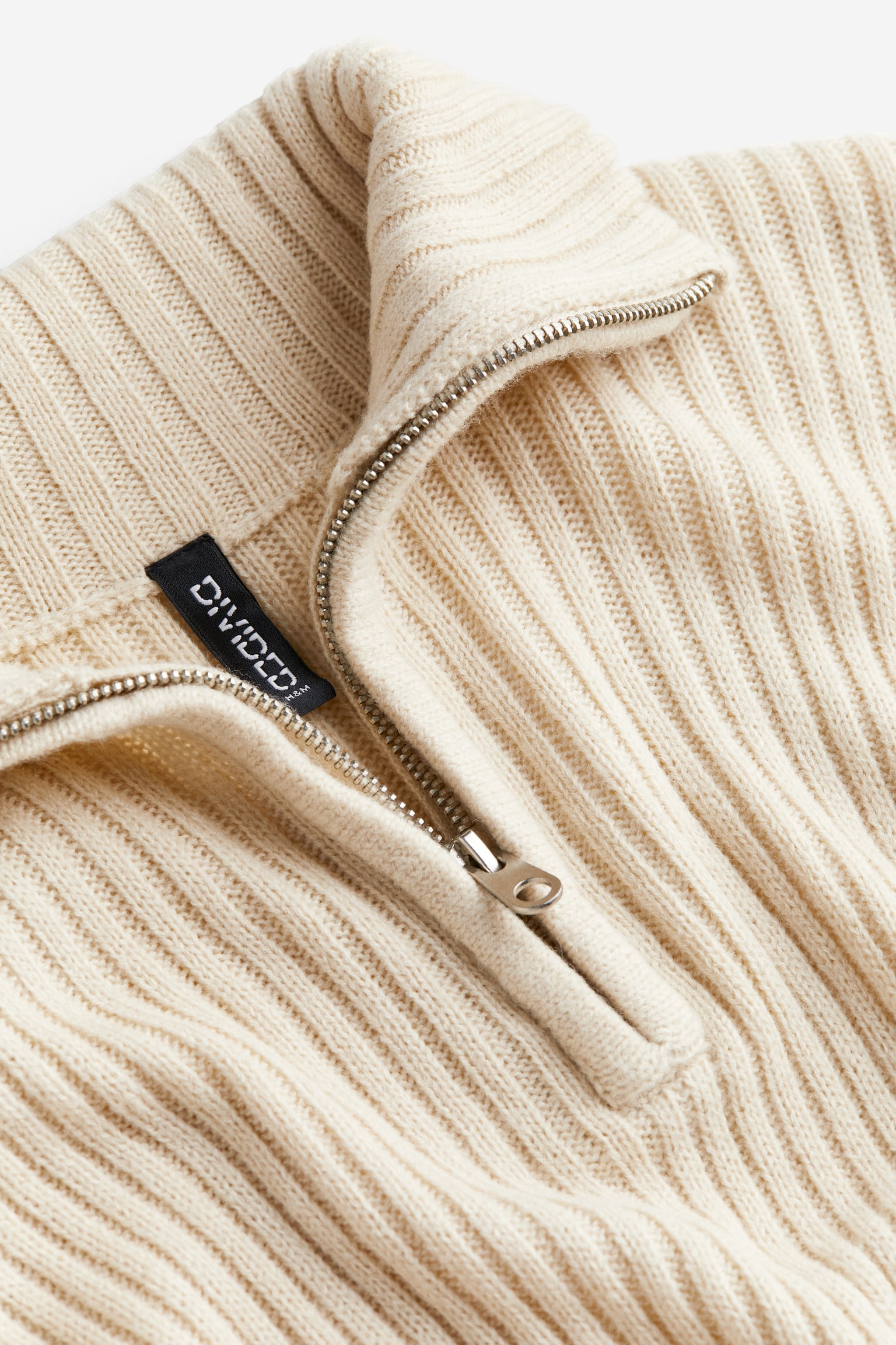 Oversized zip-top jumper - Light beige - Ladies | H&M GB