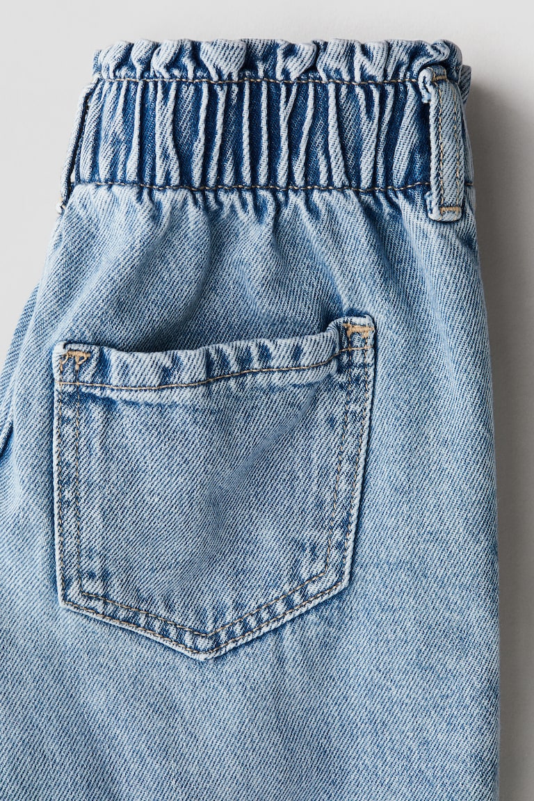 Denim blue Daisy Wide Leg Paper-Bag Jeans for kids | H&M US