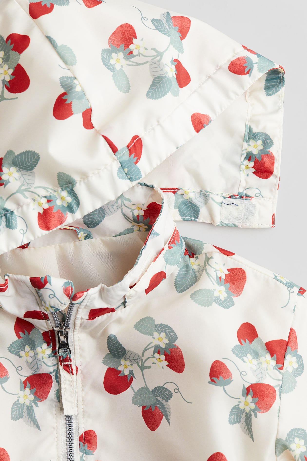 Printed Jacket - White/strawberries - Kids | H&M US