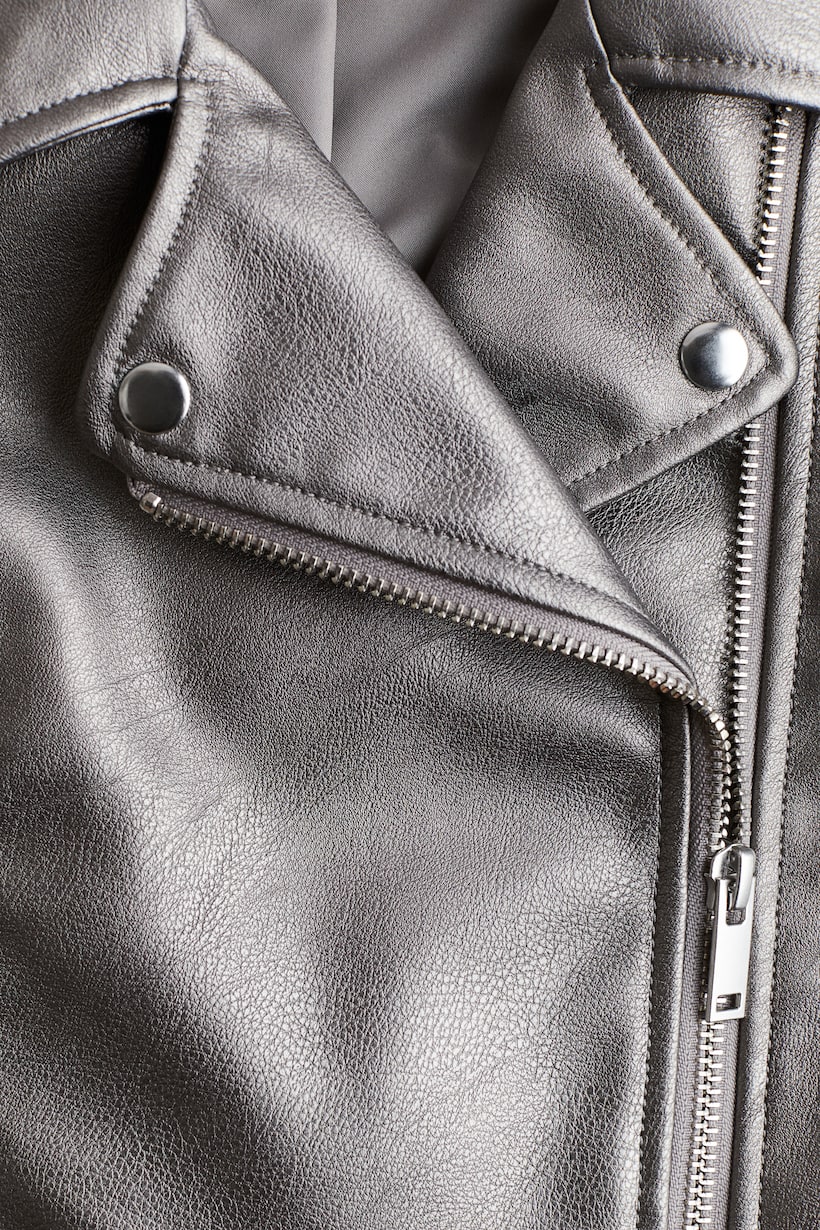 Biker Jacket - Silver-colored - Kids | H&M US