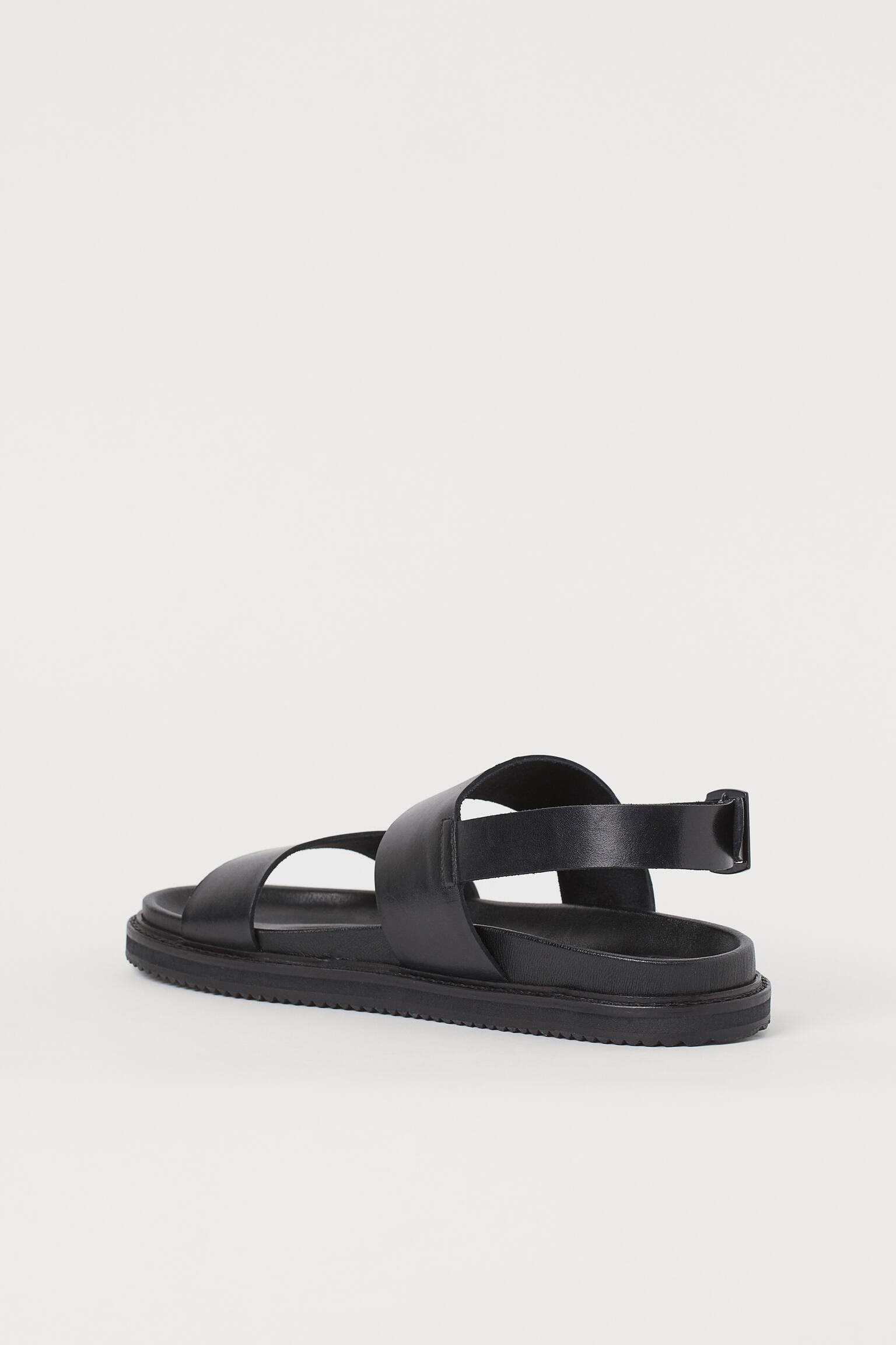 Leather Sandals - Black - Men | H&M CA