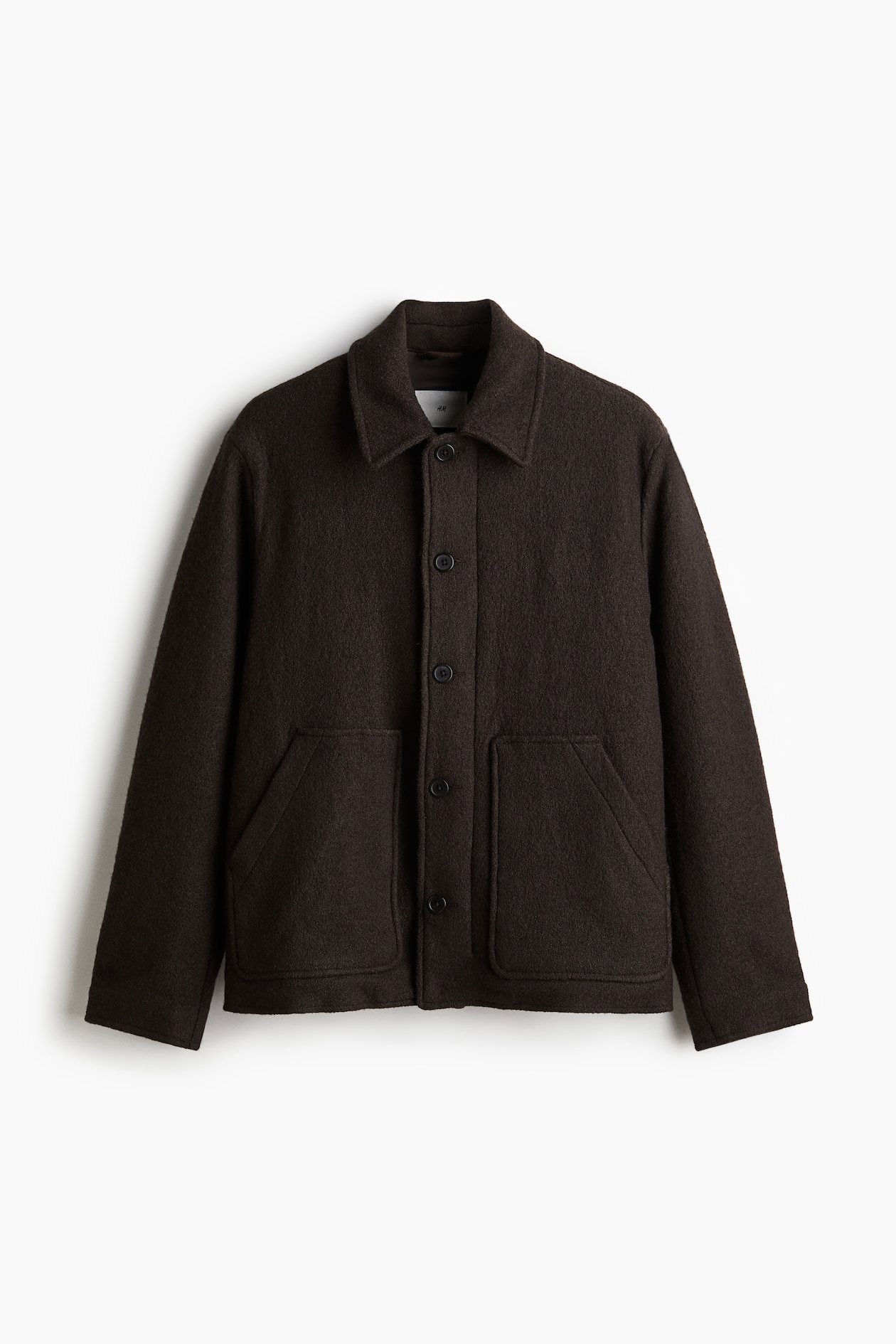 Regular Fit Wool-blend jacket - Dark brown - Men | H&M GB
