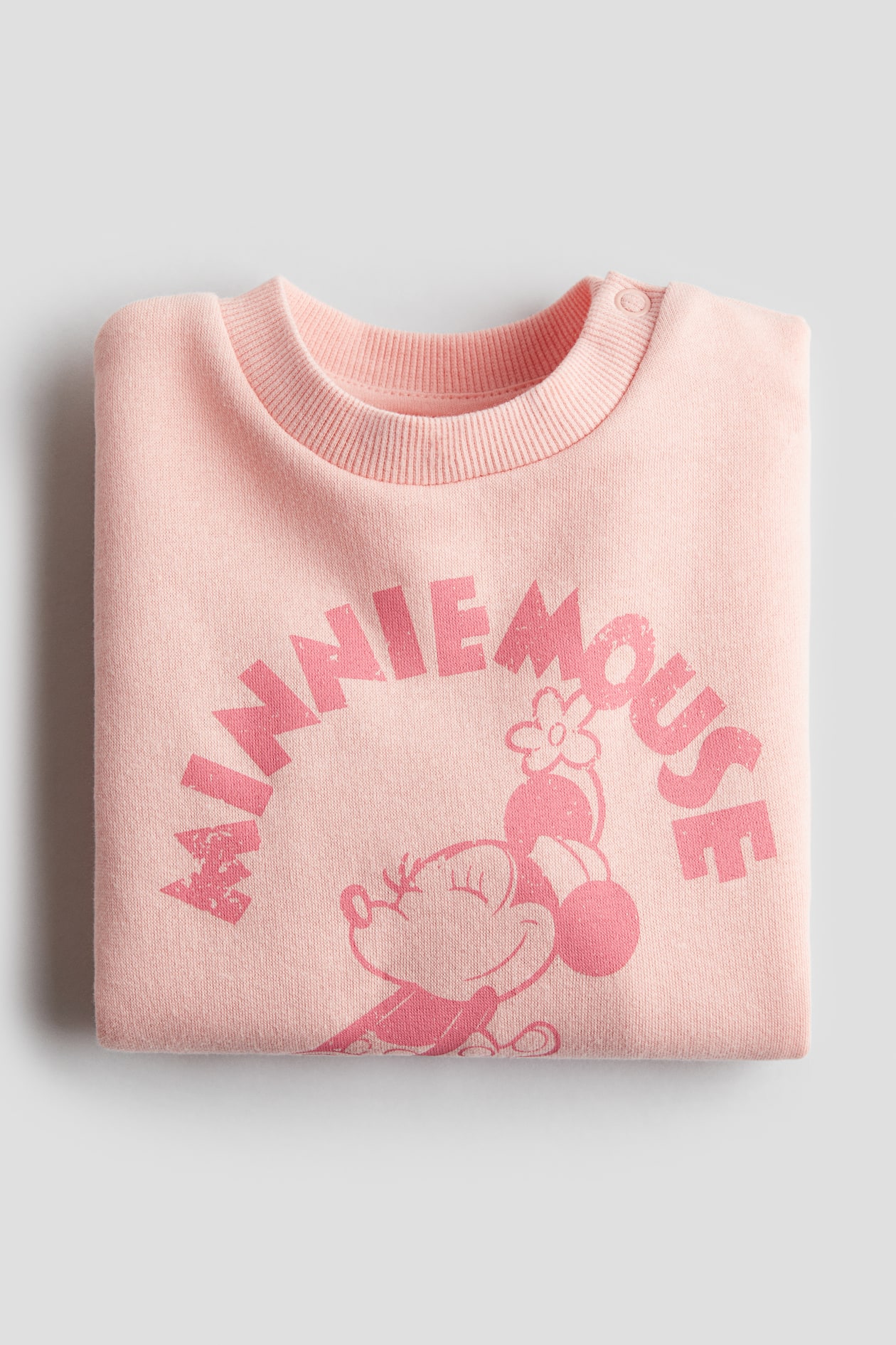 Light pink/Minnie Mouse Sweatshirt with Printed Motif for kids | H&M CA