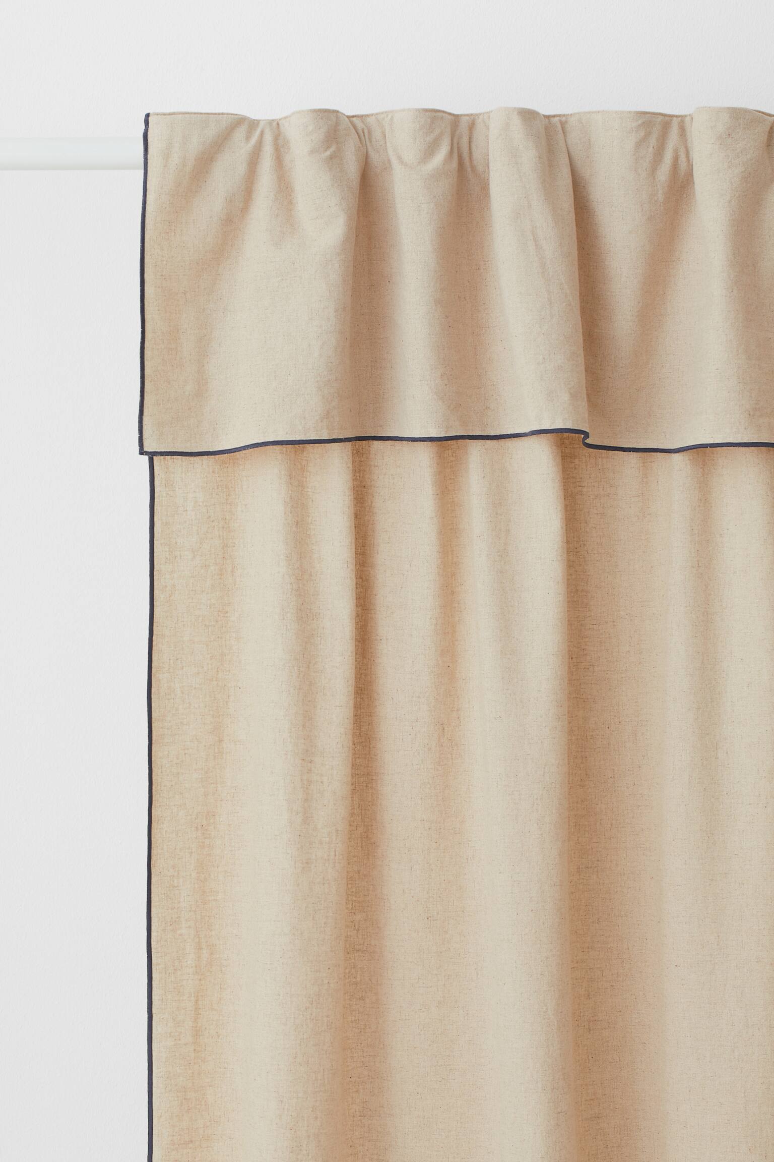 2-pack linen-blend curtains - Light beige - Home All | H&M GB