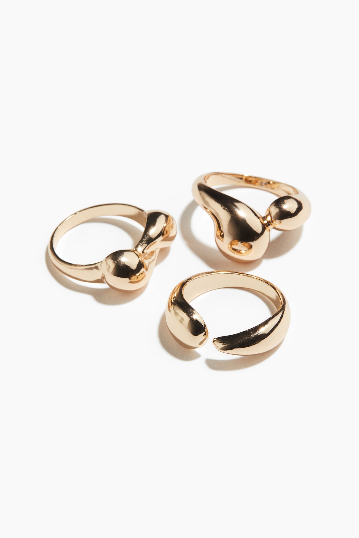 3-pack Rings - Gold colour - Ladies | H&M AU