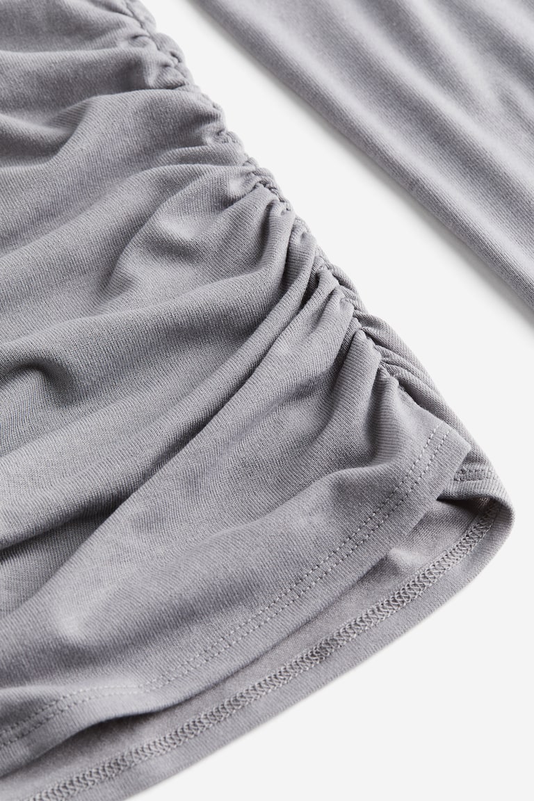 Women's Gray Gathered Square-neck Top | H&M US