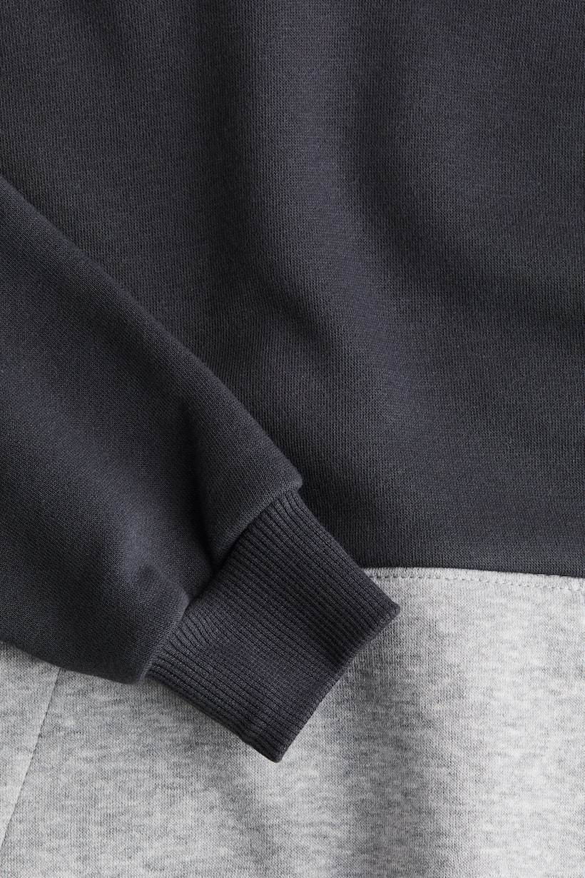 Brushed-Inside Hoodie - Gray/color-block - Kids | H&M US