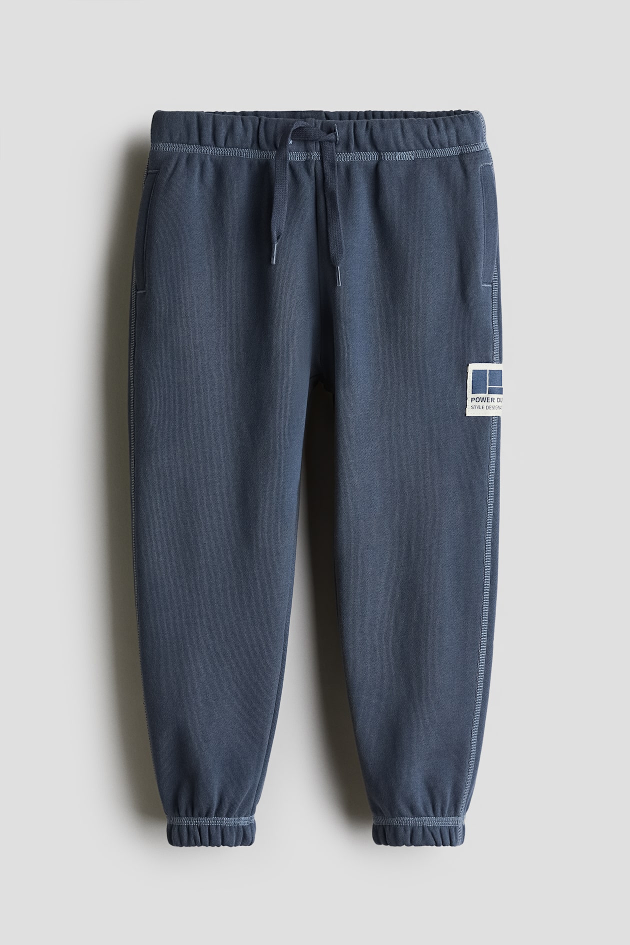 Dark dusty blue Cotton joggers for kids | H&M MY