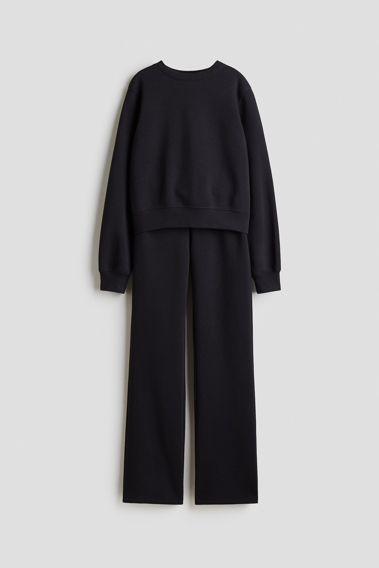 Conjunto 2 piezas en french terry interior peinado - Negro - Kids | H&M MX