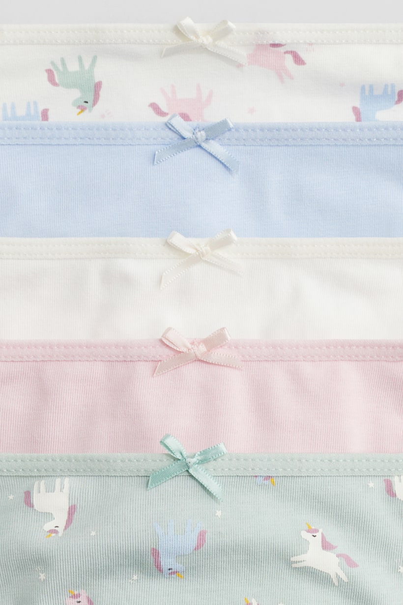 5-pack trosa i bomull - Turkos/Enhörningar - BARN | H&M SE