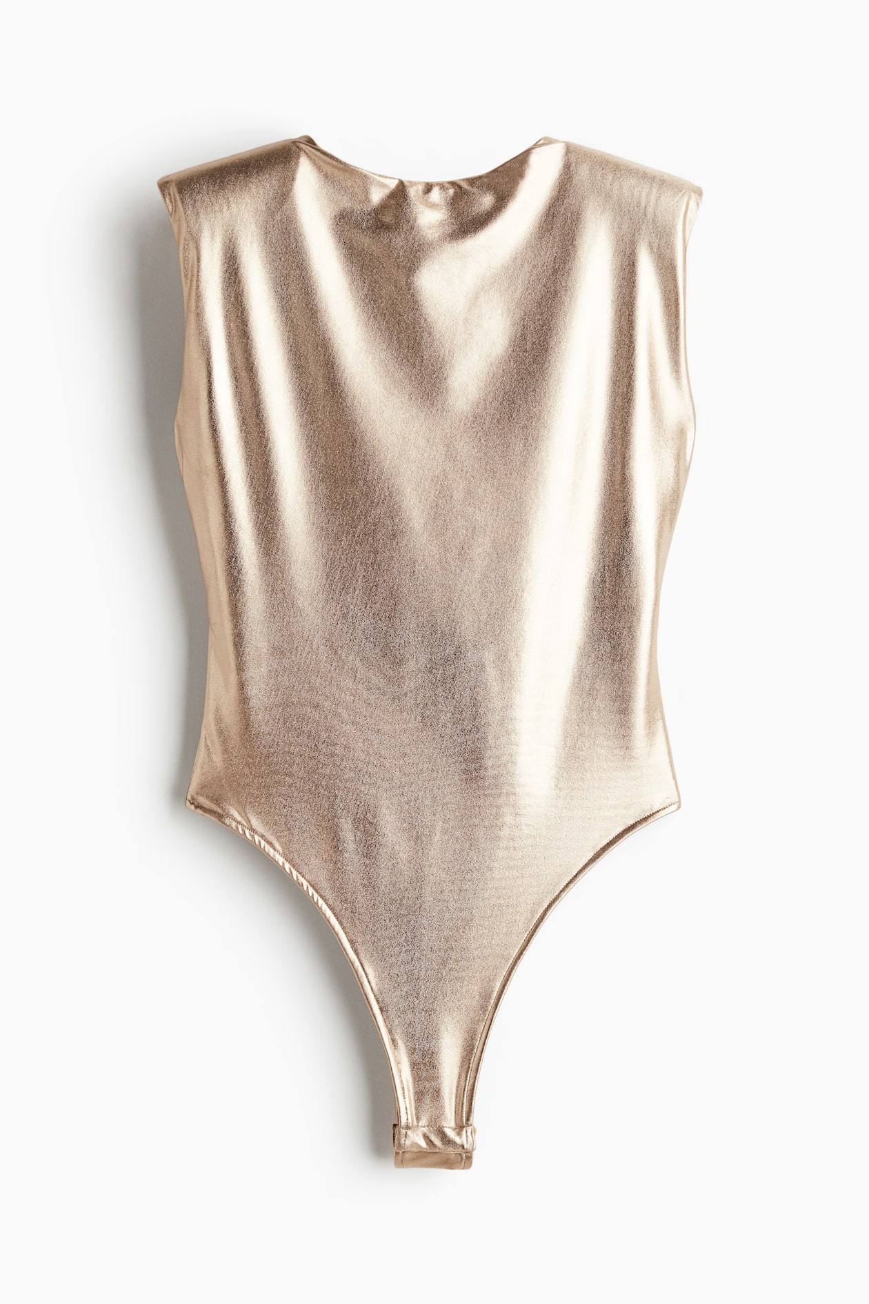 Metallic body met schoudervullingen - Bronskleurig - DAMES | H&M NL