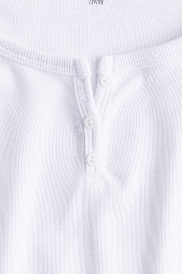 Long-Sleeved Jersey Top - White - Kids | H&M US