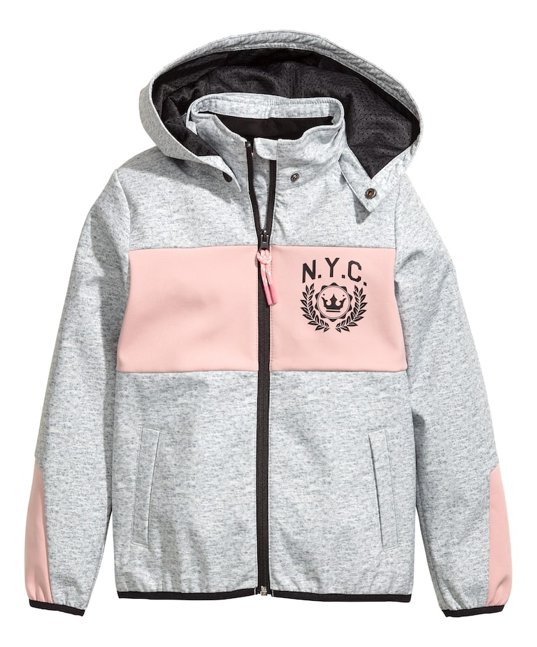 Veste softshell à capuche - Gris chiné - ENFANT | H&M FR