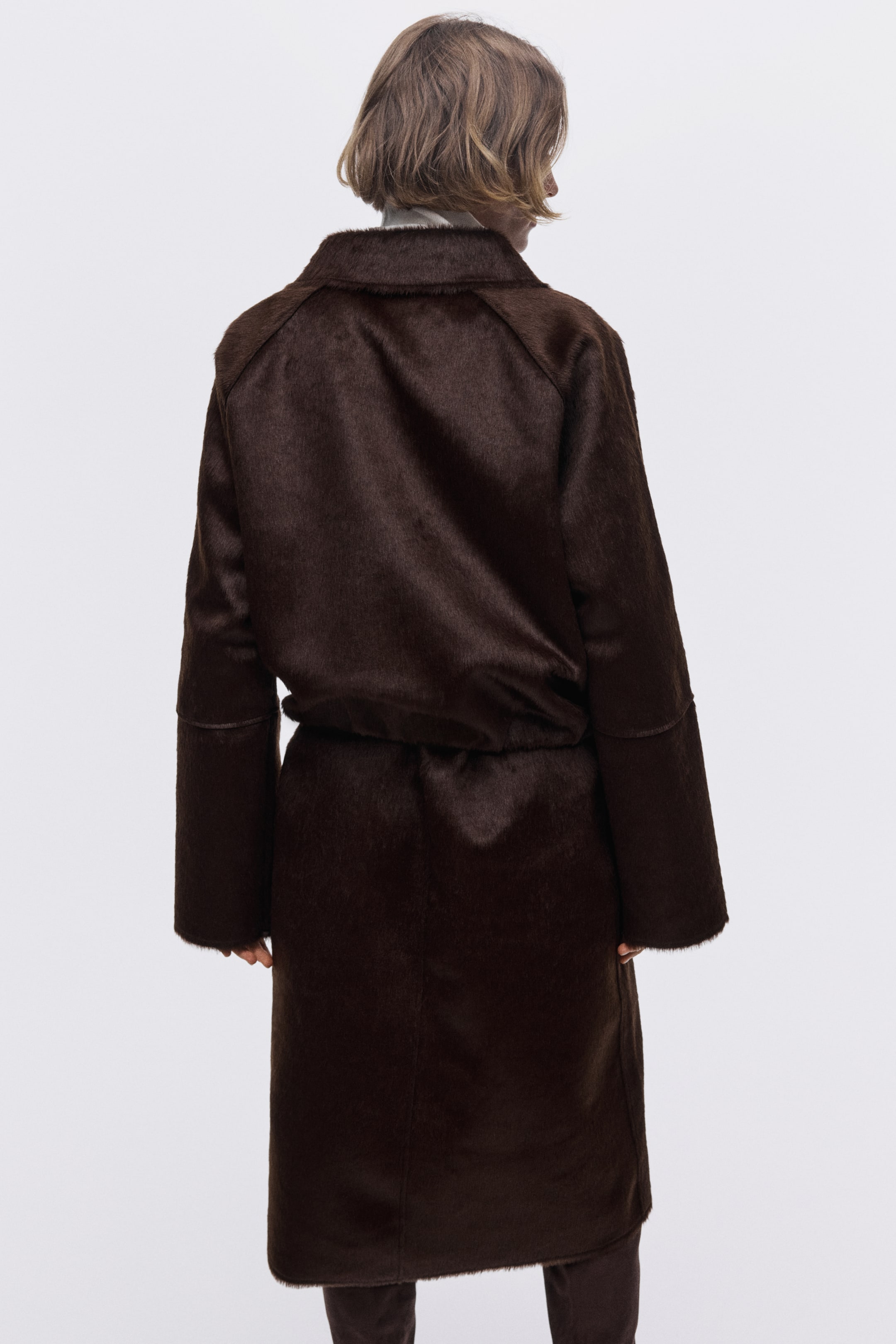 Women's Dark brown Short Jacket with Collar | H&M CA