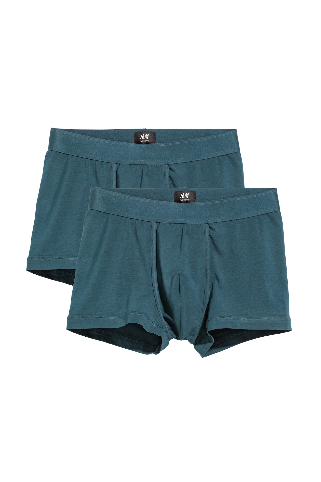 2-pack Pima Cotton Trunks - Teal - Men | H&M US