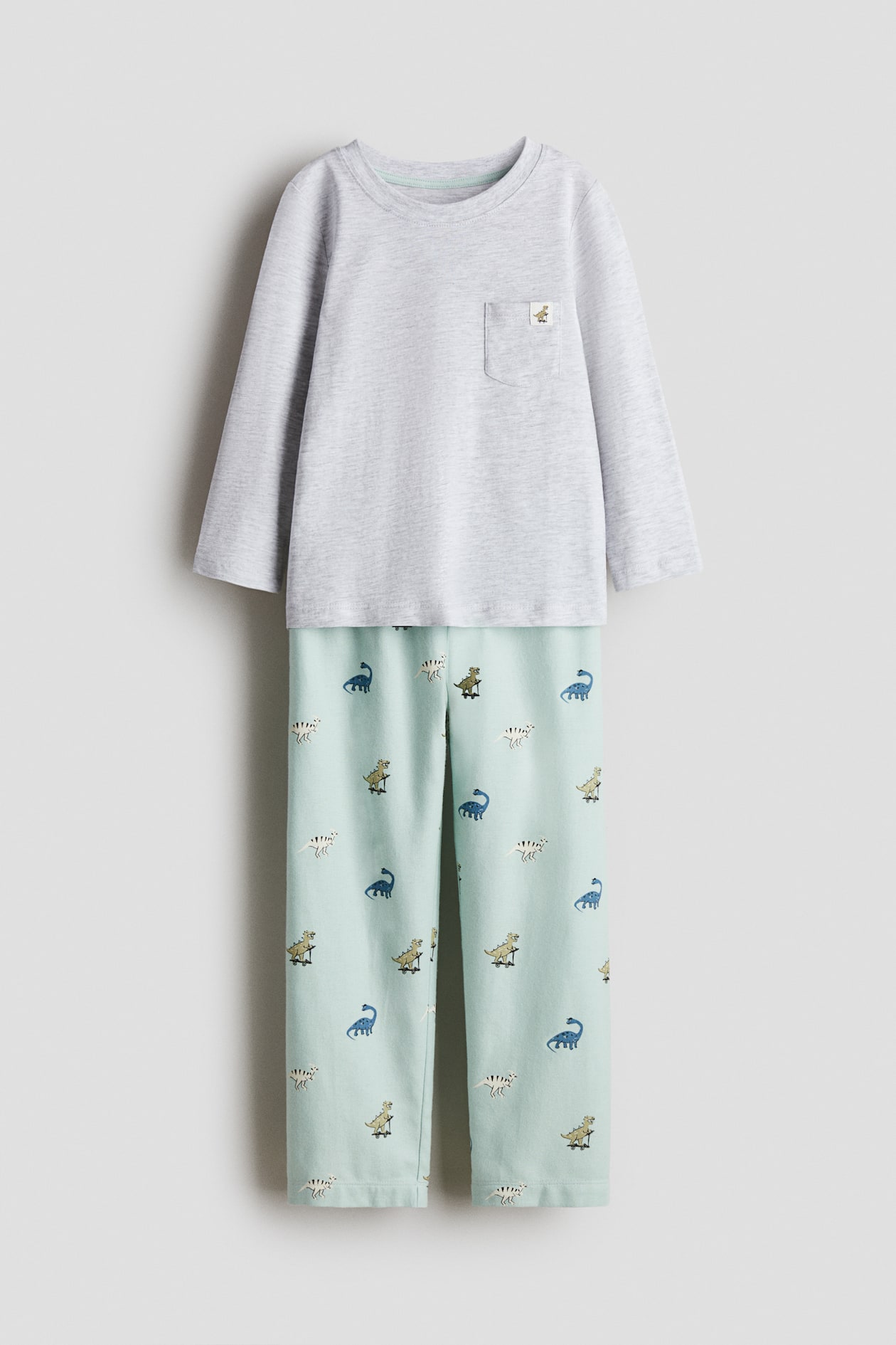 Cotton pyjamas - Turquoise/Dinosaurs - Kids | H&M GB
