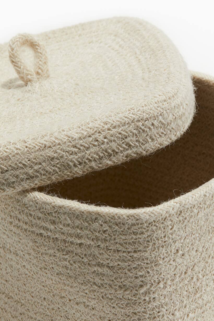 Small Jute Box - Natural white - Home All | H&M US