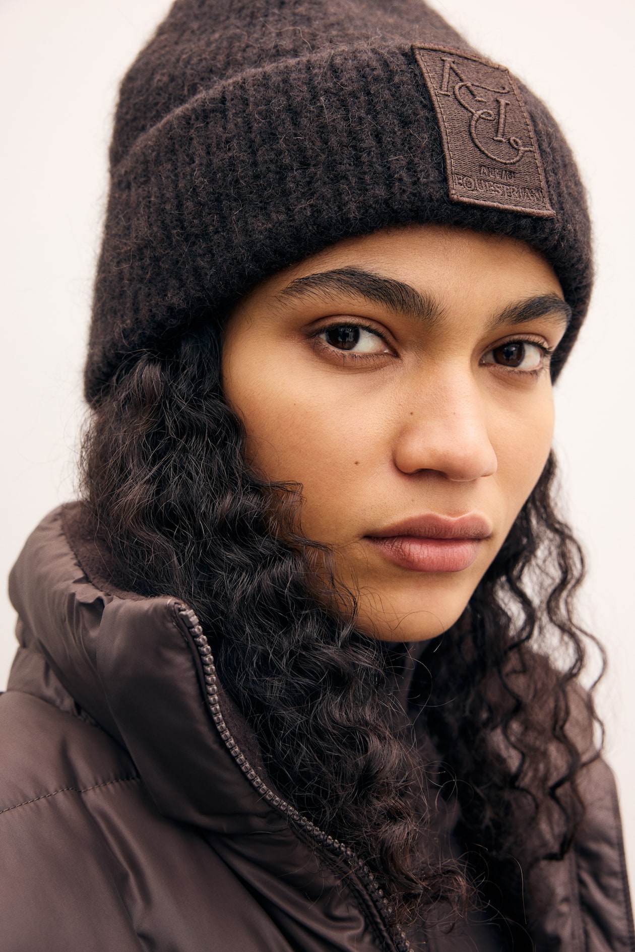 Rib-knit alpaca-blend beanie - Dark brown - Ladies | H&M GB