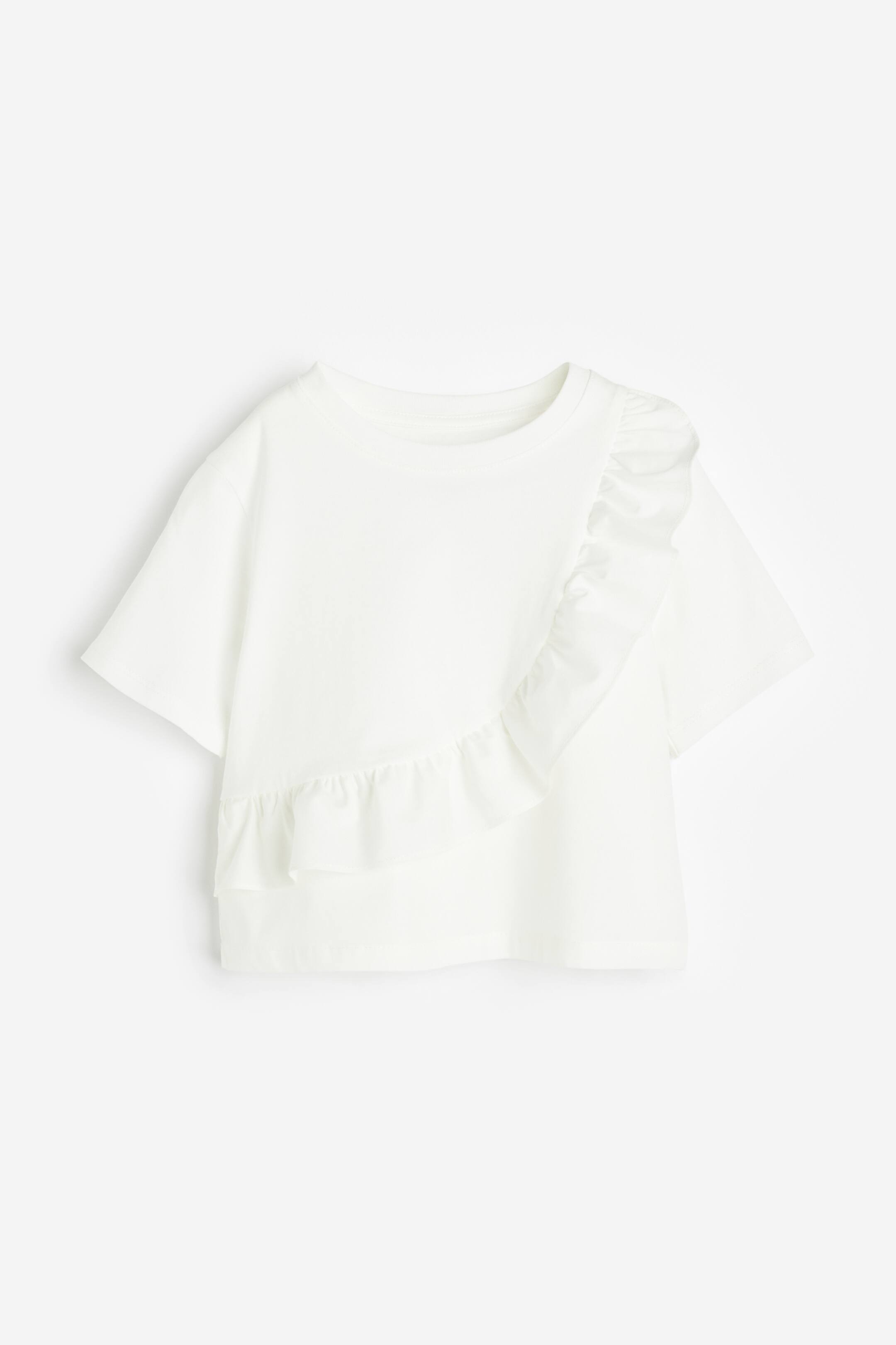 Top con olanes - Blanco - Kids | H&M MX