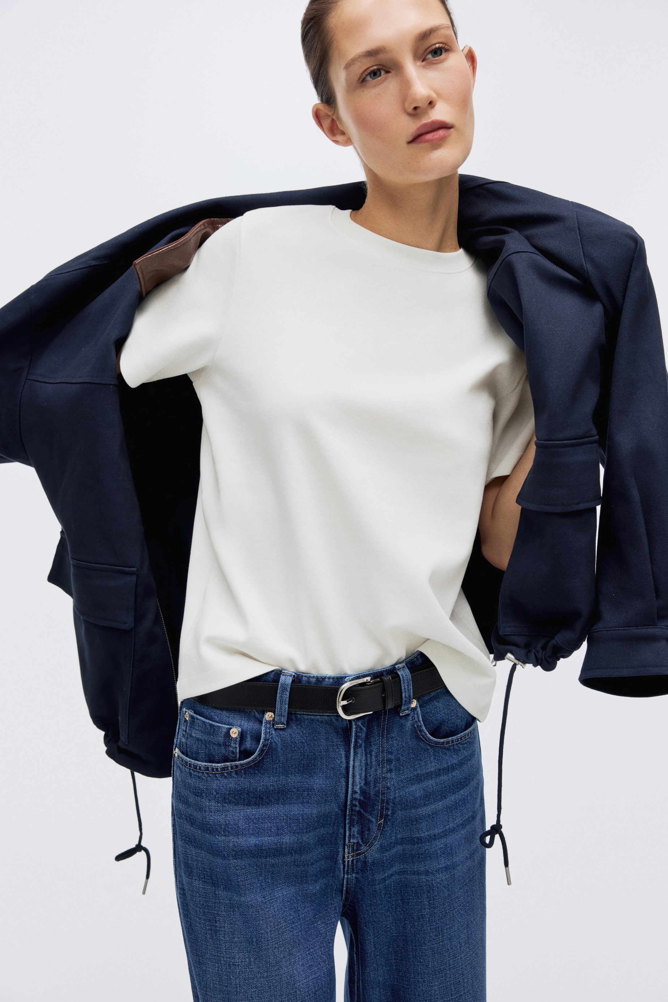 T-shirt van interlocktricot - Wit - DAMES | H&M BE