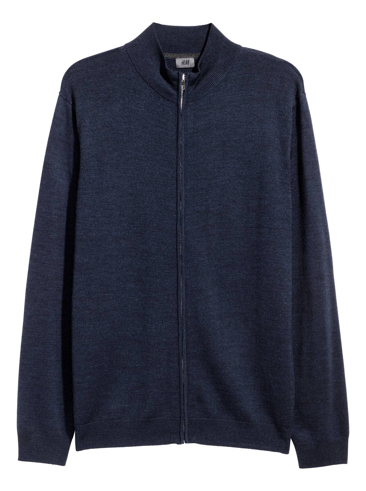 Zipped cardigan - Mörkblå - HERR | H&M SE