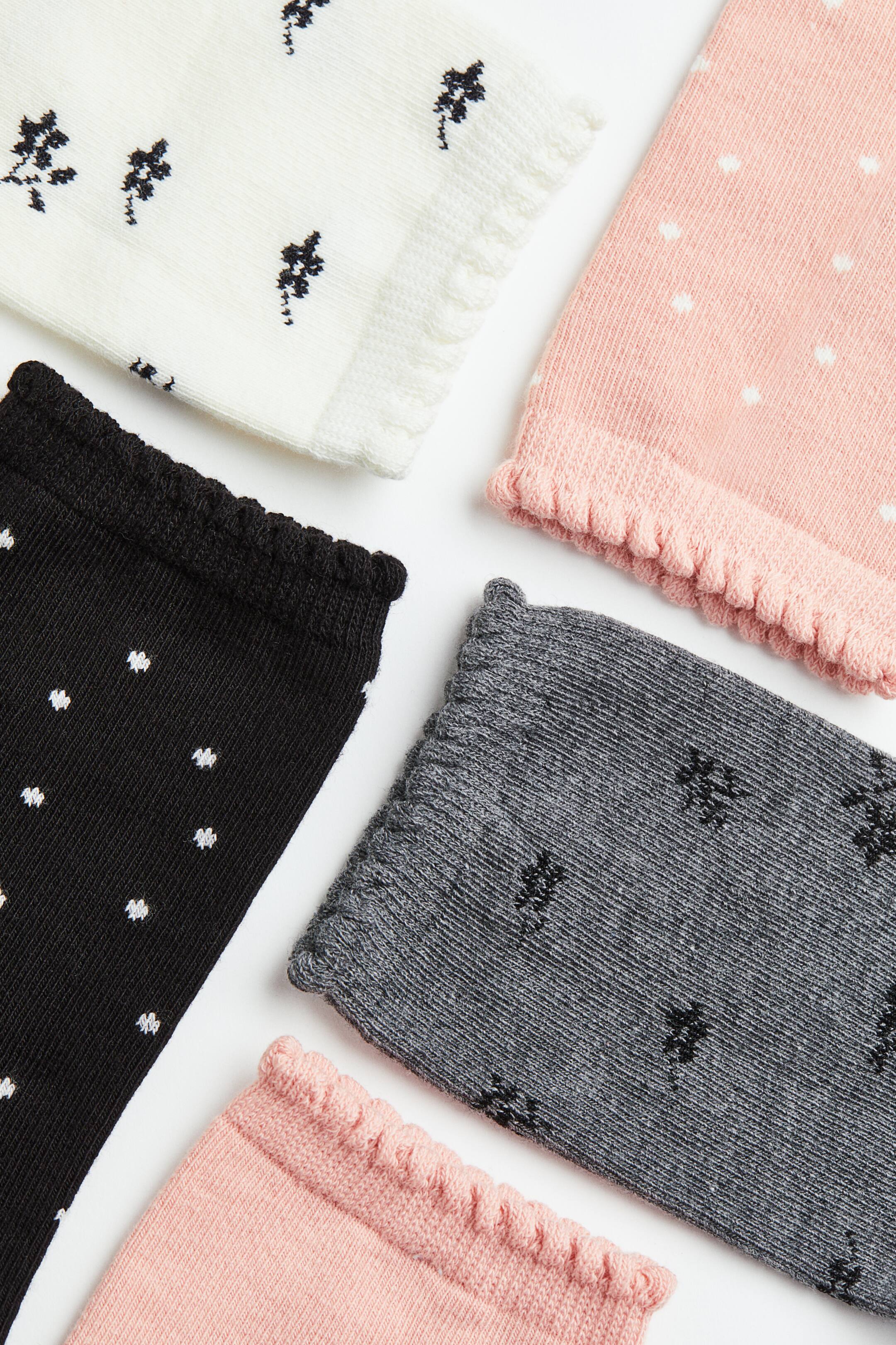 7-pack Socks - Light pink/dark gray - Kids | H&M CA