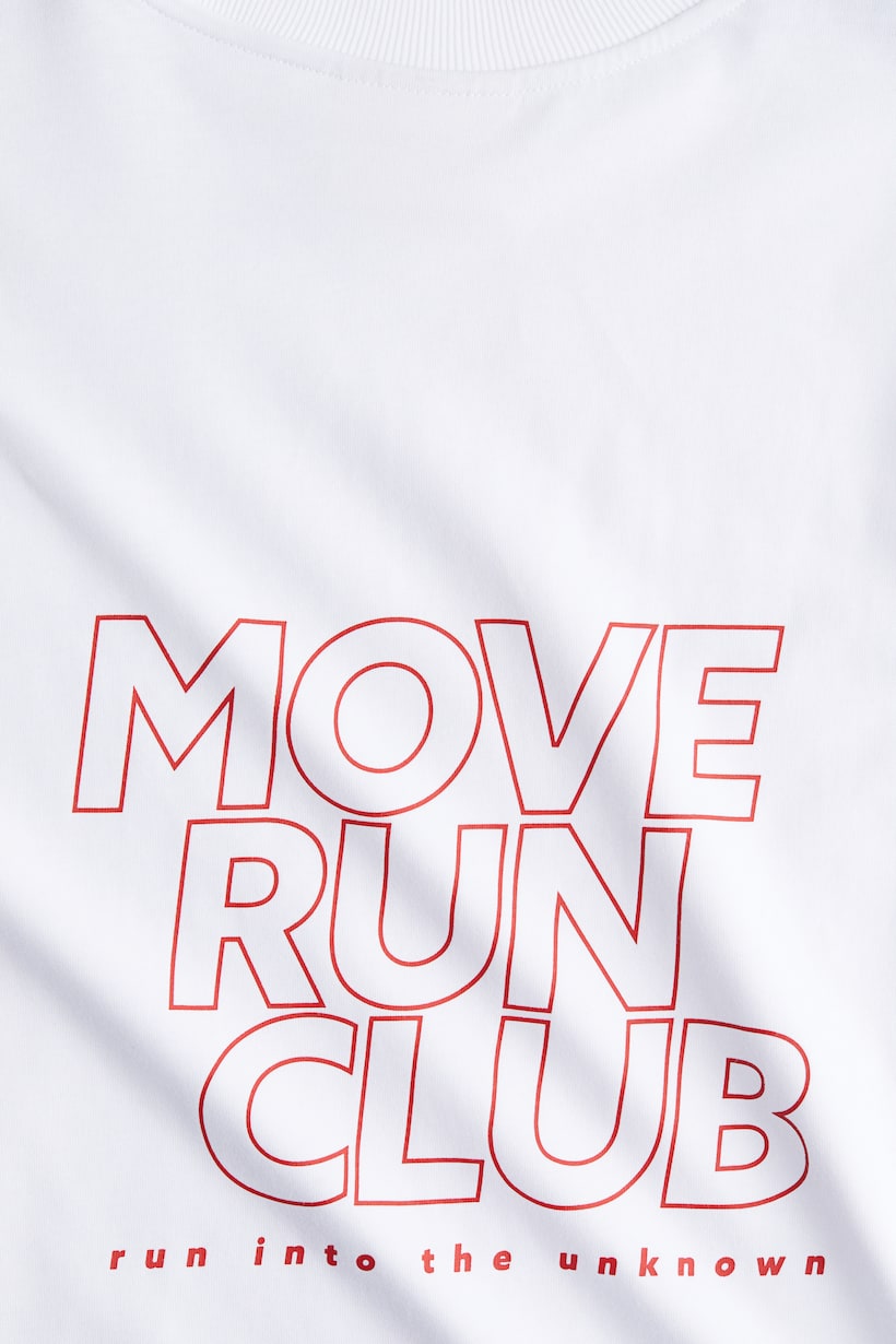 Women's White/Move Run Club Long-sleeved sports top with DryMove™ | H&M GB
