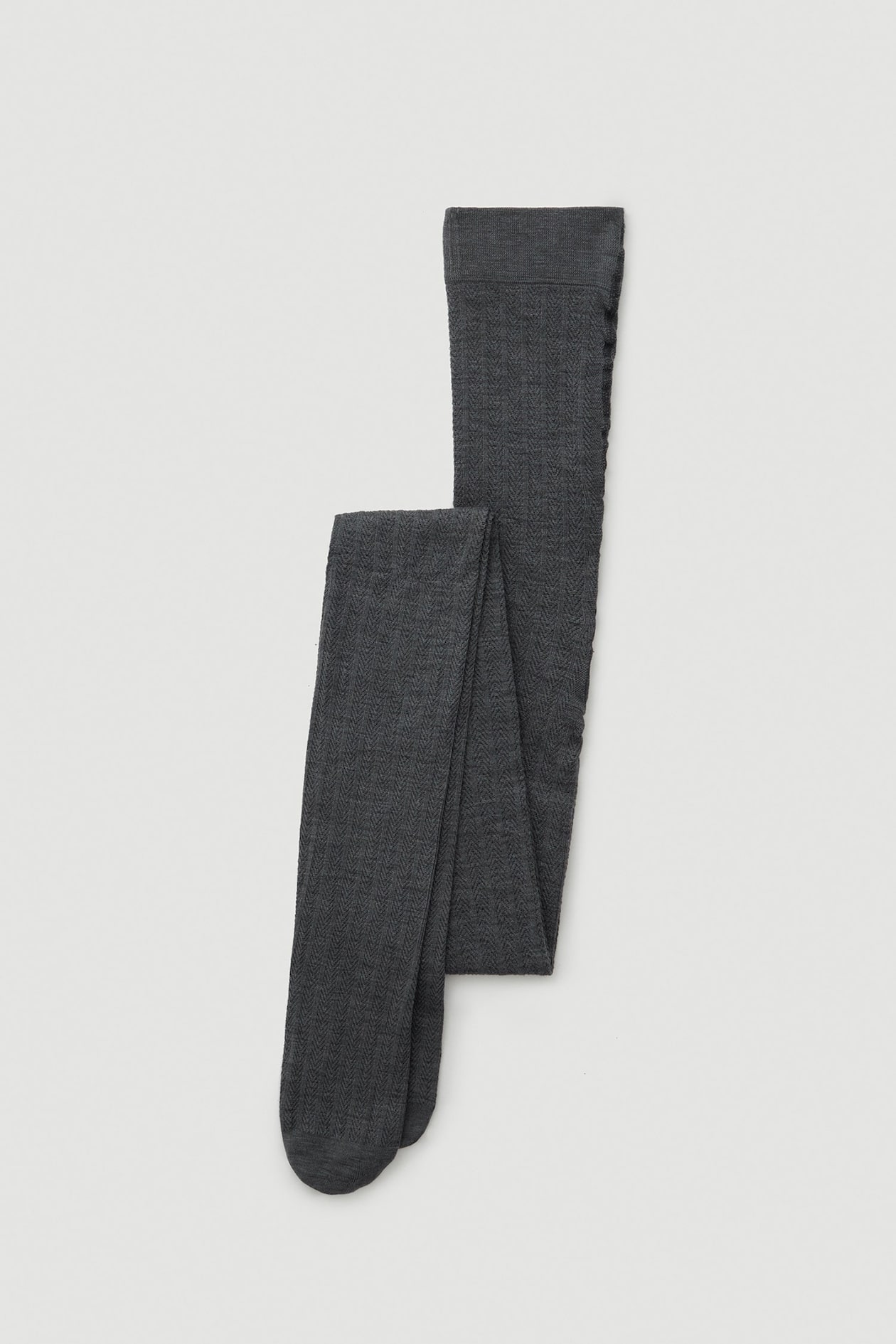 Ylva Wool Fishbone Tights - Anthracite - Swedish Stockings - Ladies | H&M DE