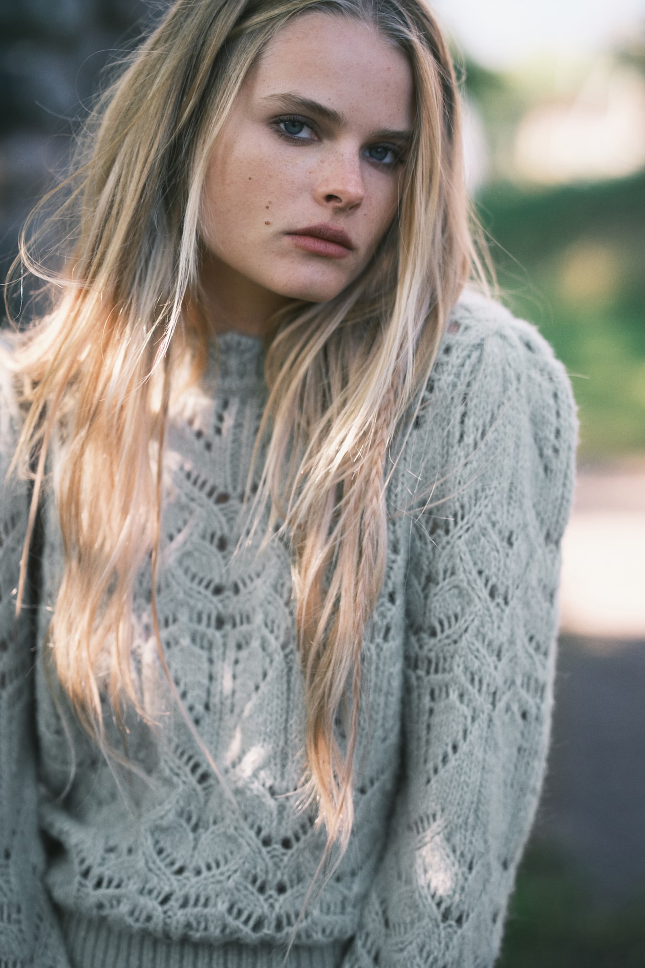 Pointelle-knit jumper - Light green - Ladies | H&M IE