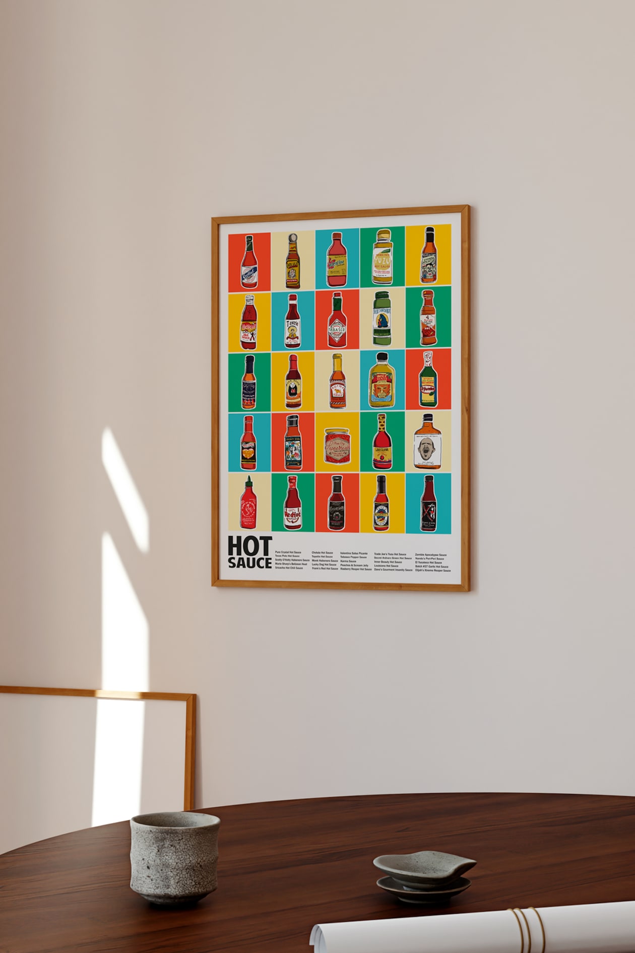 Jon Downer - Hot Sauce Squares Standard Wall Art - Multicolored - HOME ...