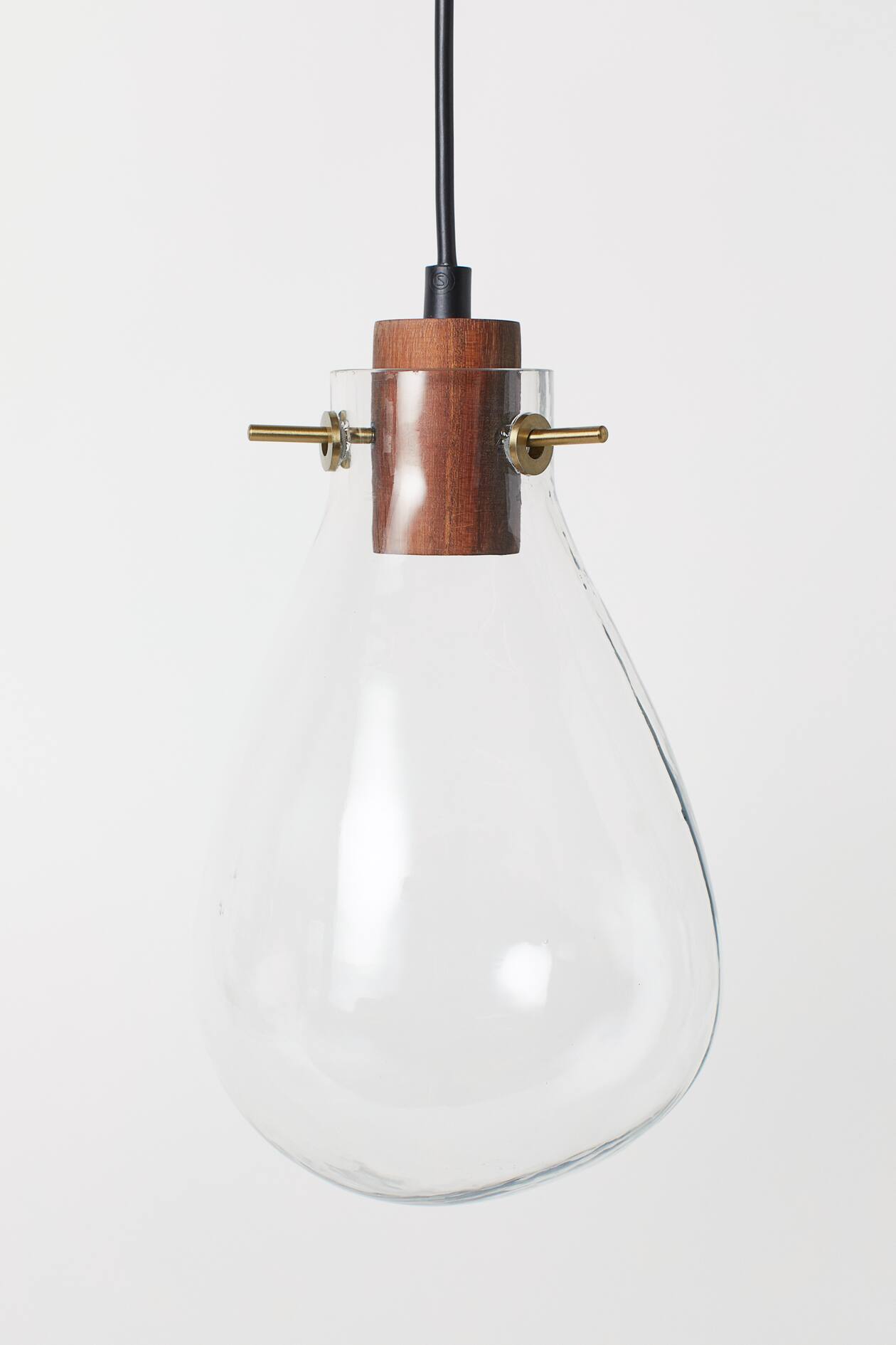 Dark brown/transparent Small Glass Pendant Lamp at H&M Home | H&M US