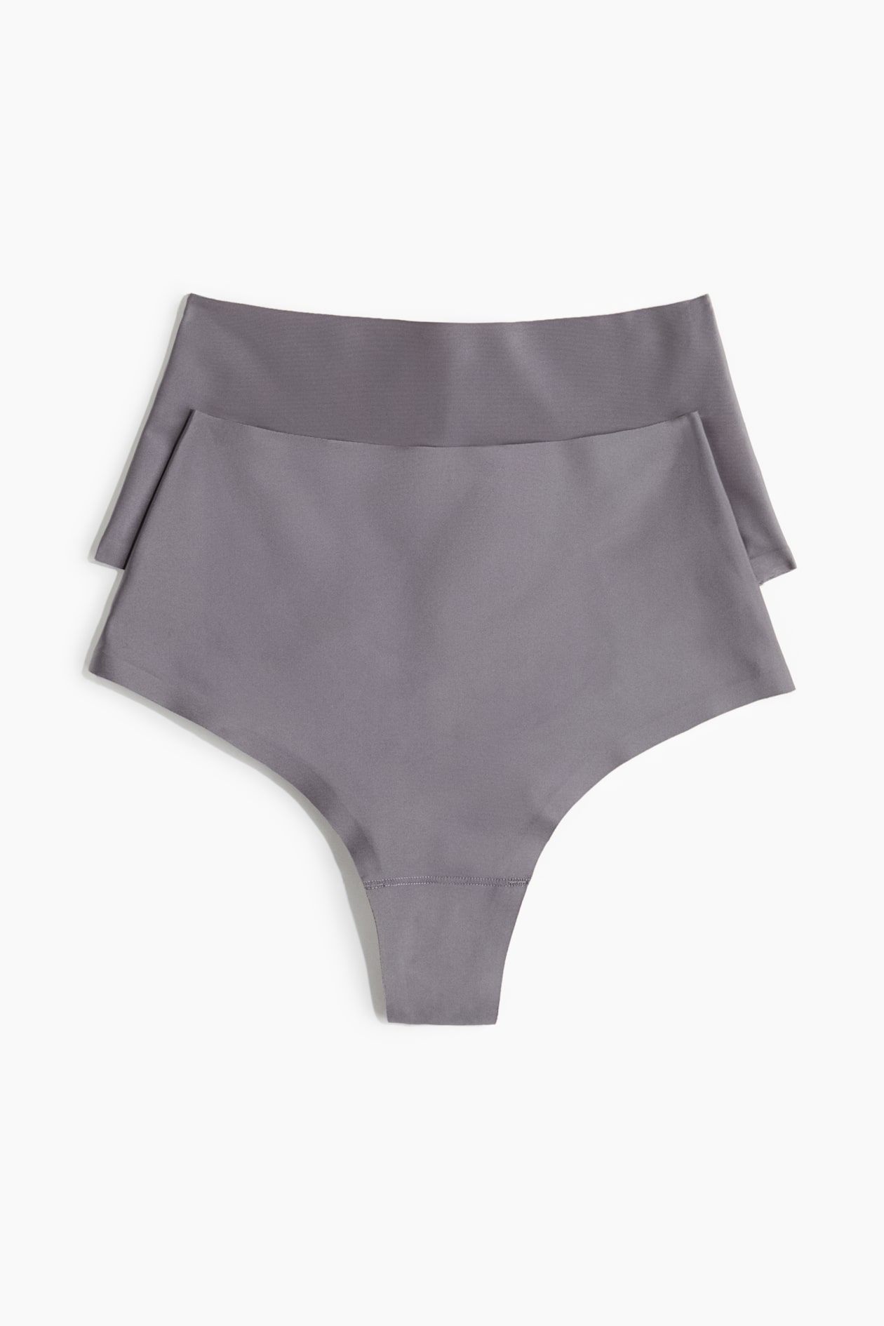 Women's Grey 2-pack Invisible Light Shape Brazilian briefs | H&M GB