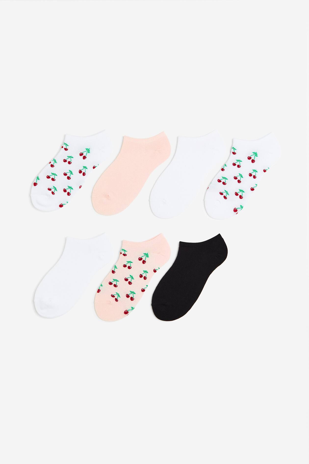 7-pack trainer socks - Light pink/White/Black - Ladies | H&M MY