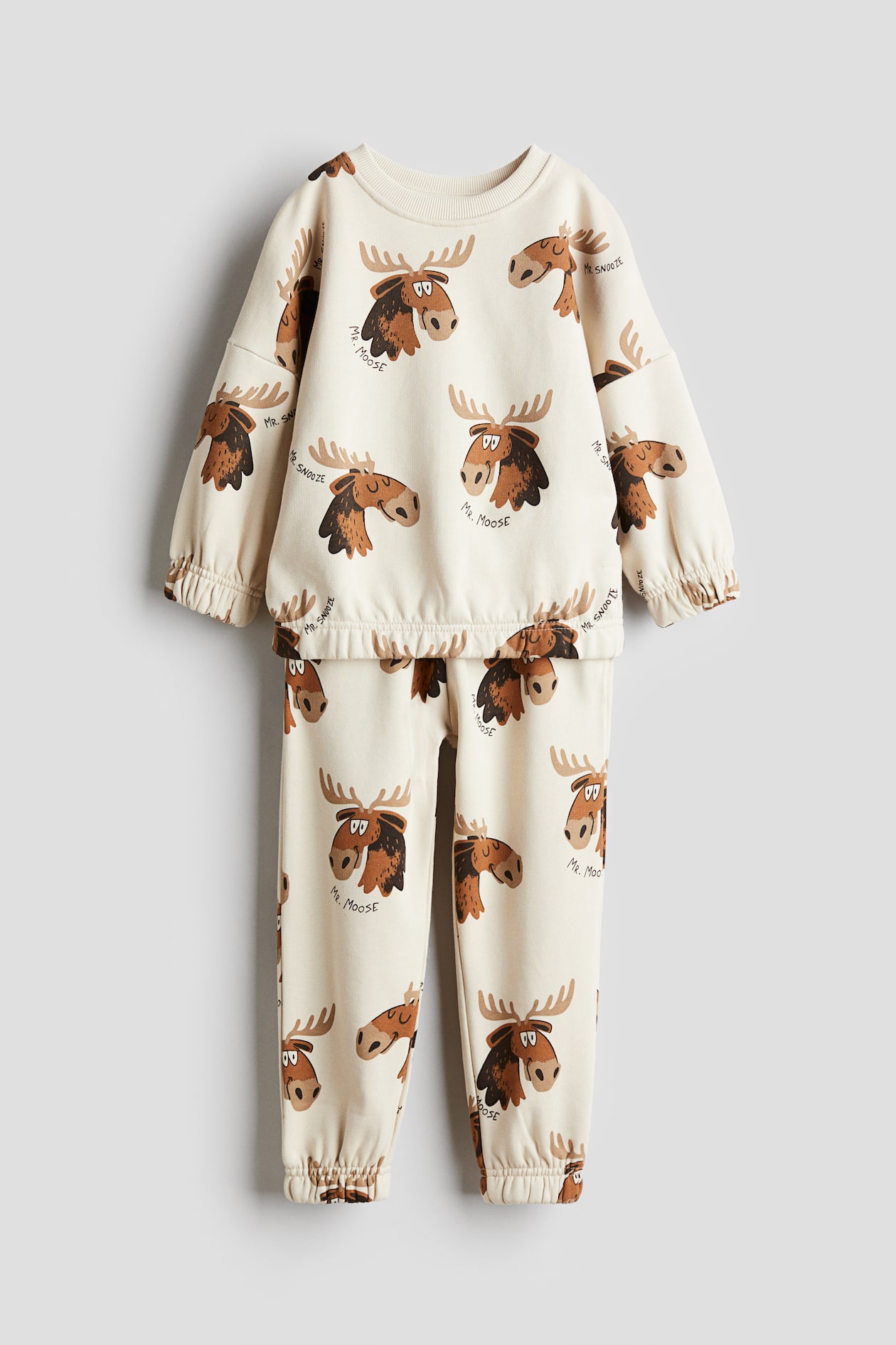 2-delt sett i myk kvalitet - Lys beige/Elg - BARN | H&M NO