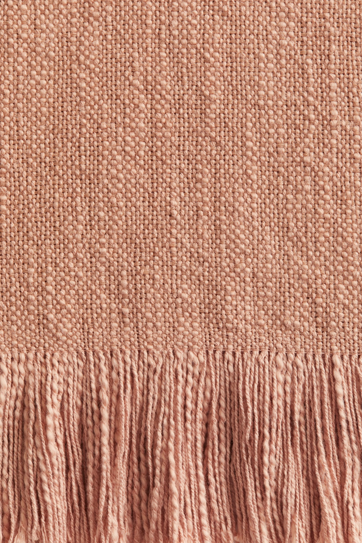 Salmon pink Fringed Slub-Weave Throw at H&M Home | H&M CA