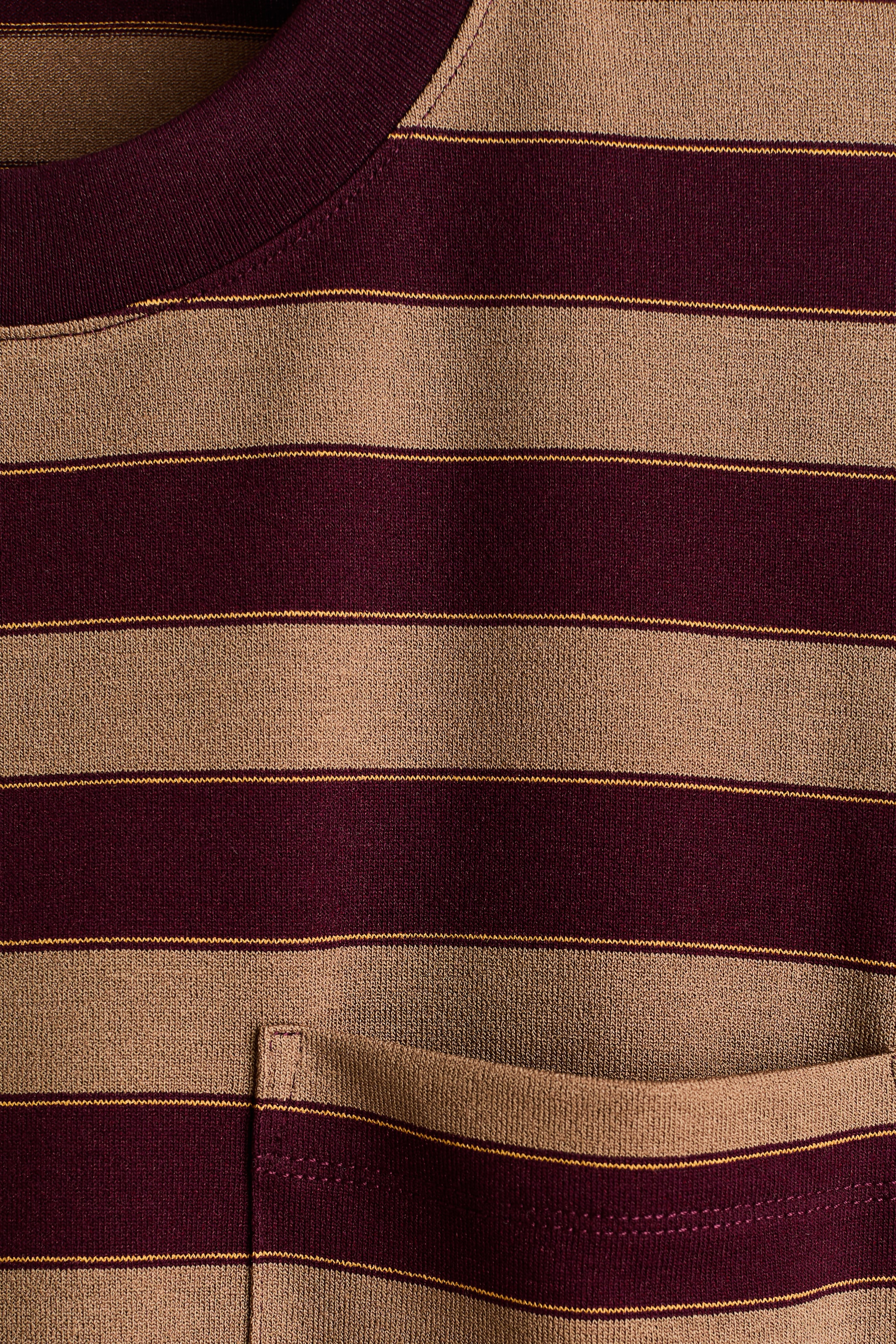 Pocket-detail top - Burgundy/Striped - Ladies | H&M IN