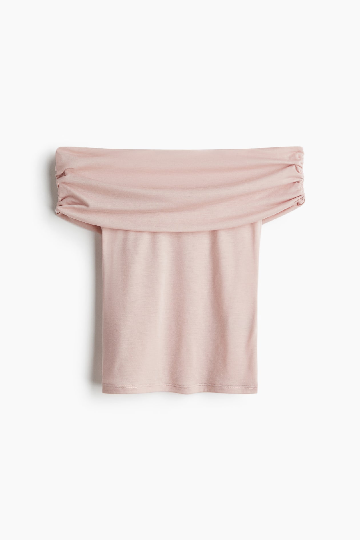 Women's Light dusty pink Gathered off-the-shoulder top | H&M IN