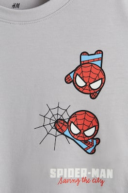 Gray/Spider-Man Long-Sleeved T-shirt for kids | H&M CA