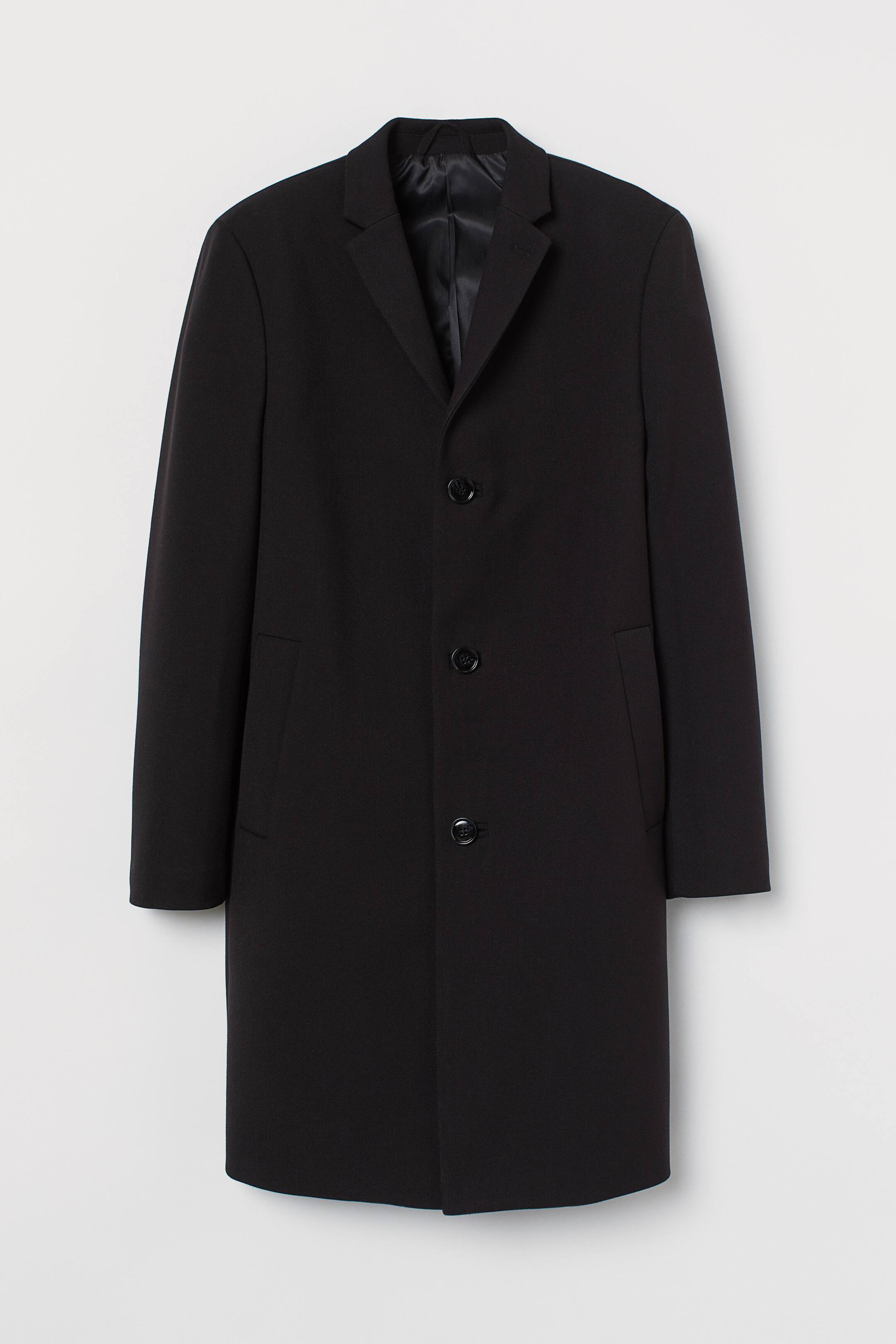 Frakk i twill - Langt erme - Sort - HERRE | H&M NO