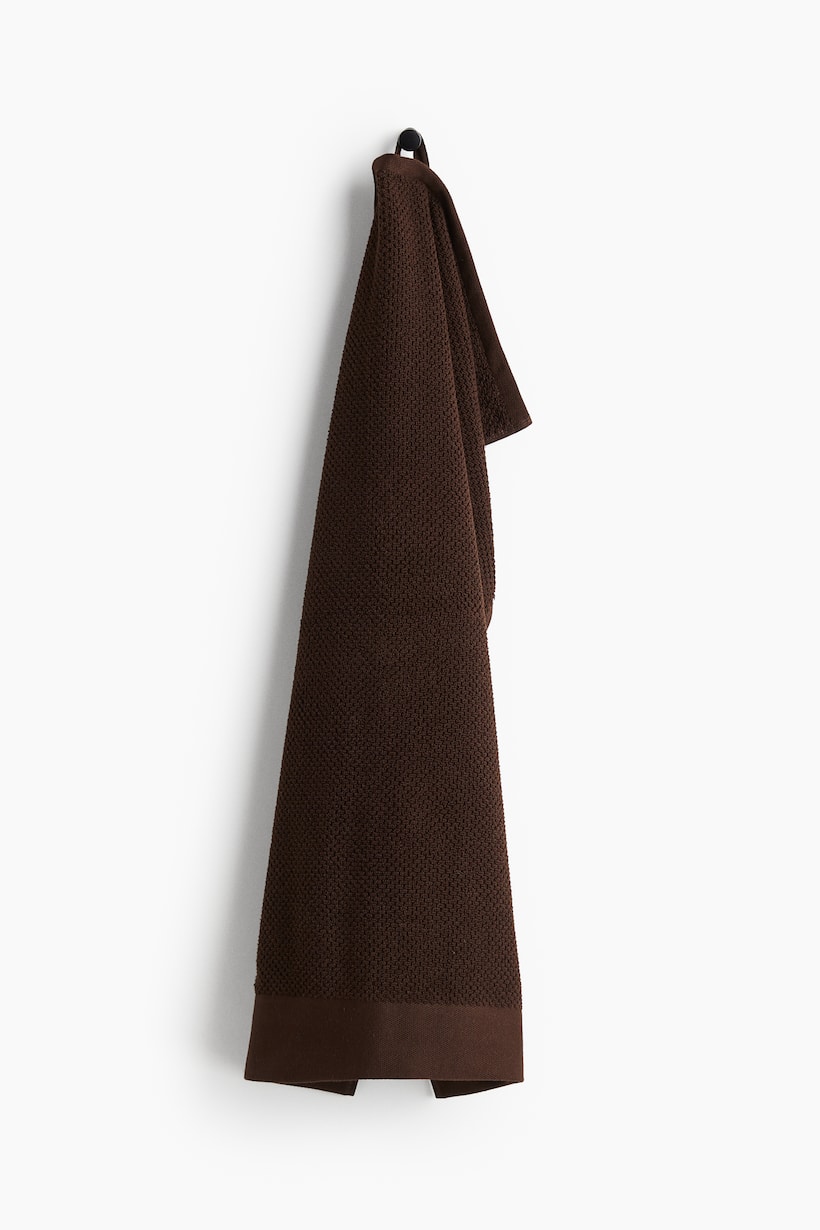 Dark brown Cotton Terry Hand Towel at H&M Home | H&M US