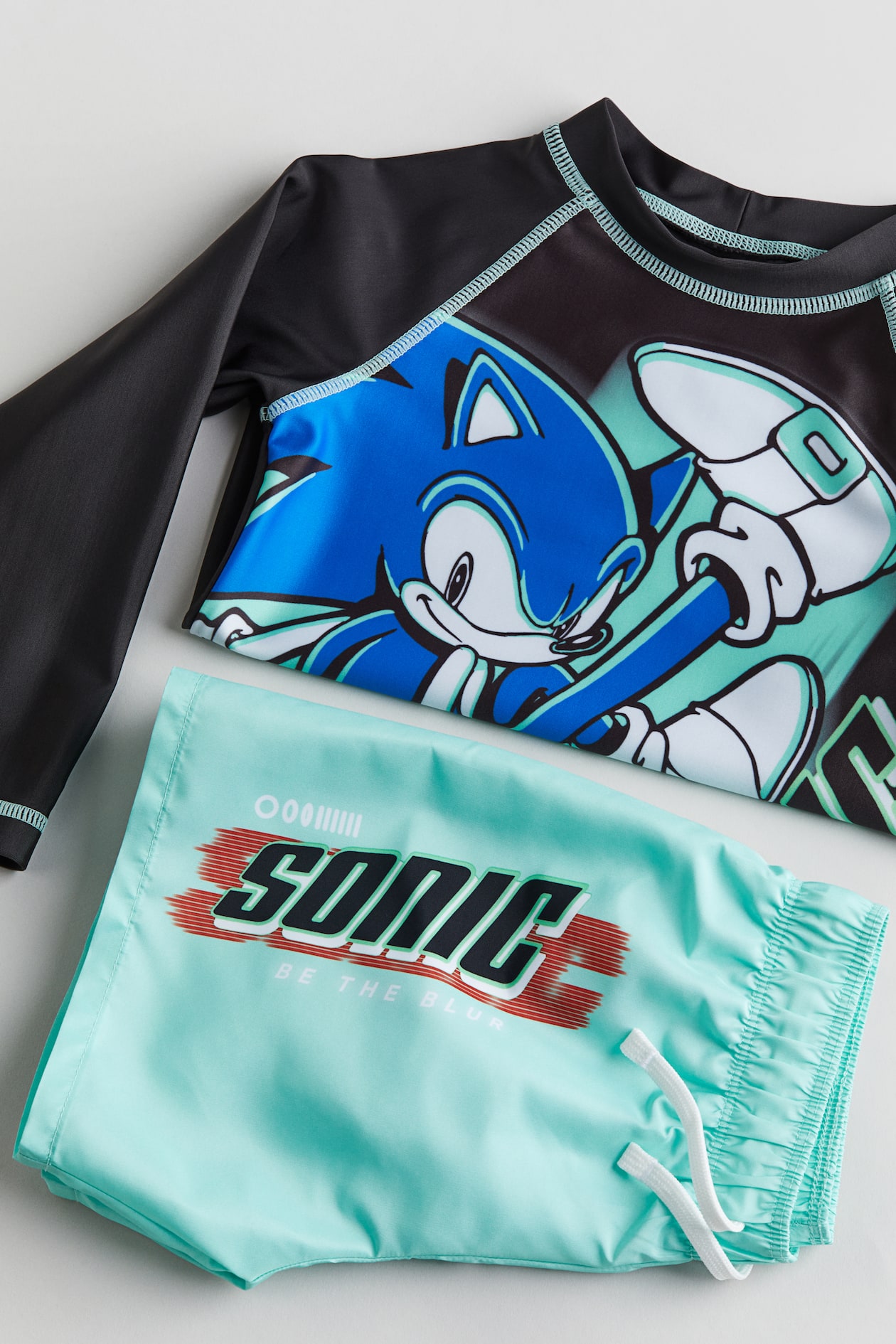 Printed Swim Set - Black/Sonic the Hedgehog - Kids | H&M US