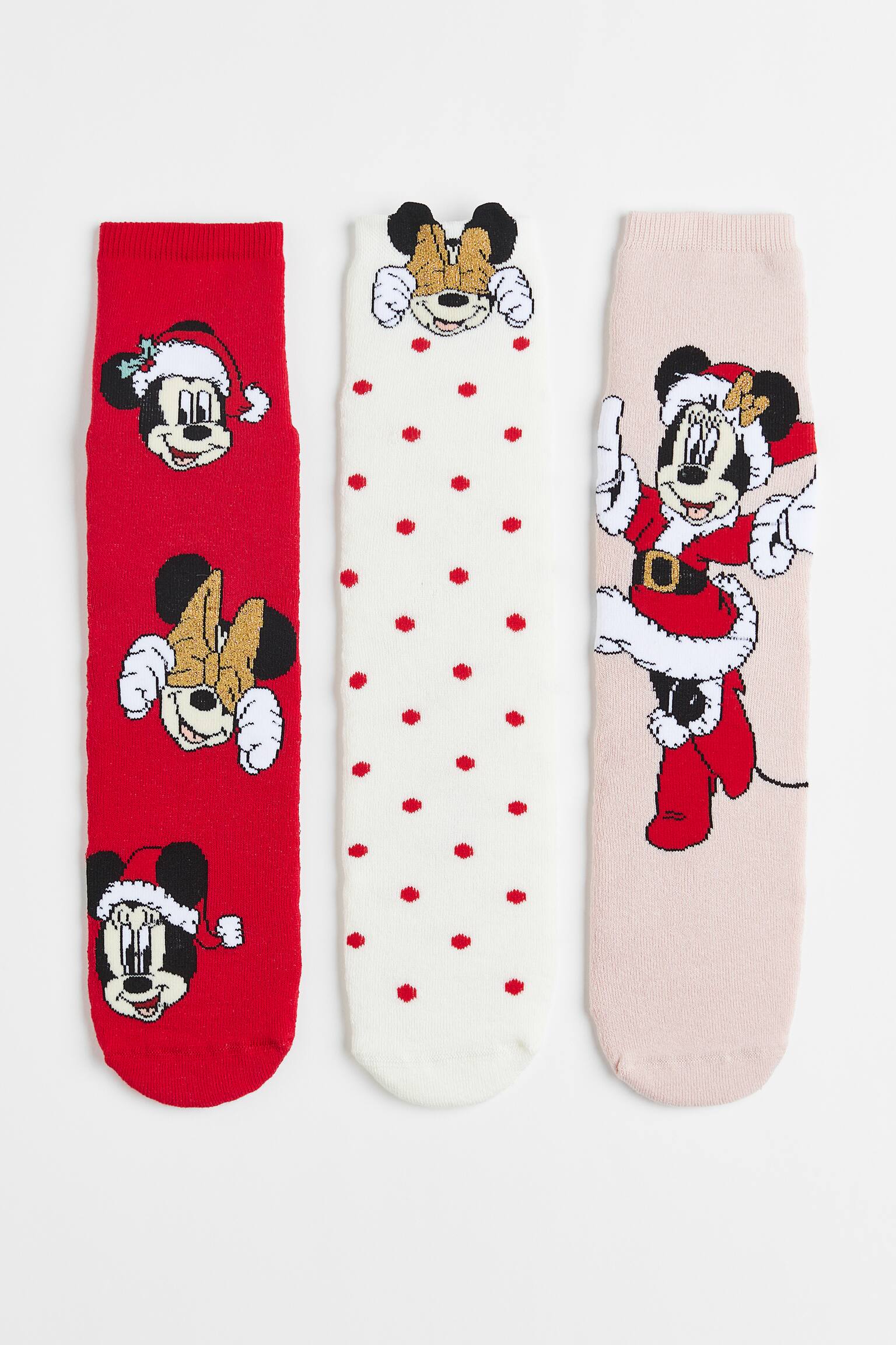 3-pack terry socks - Red/Minnie Mouse - Kids | H&M HK